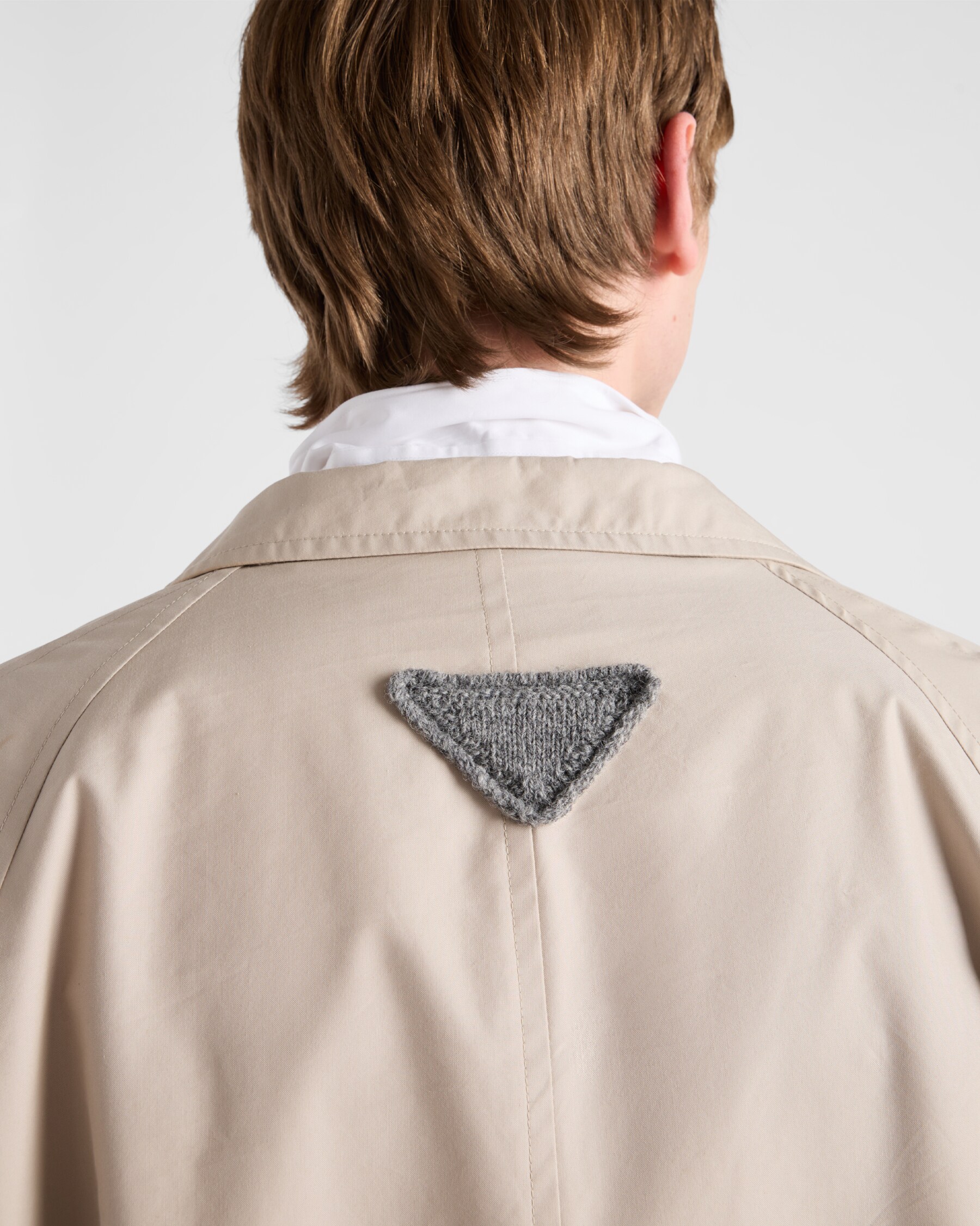 Limestone Cotton-blend Overcoat | PRADA