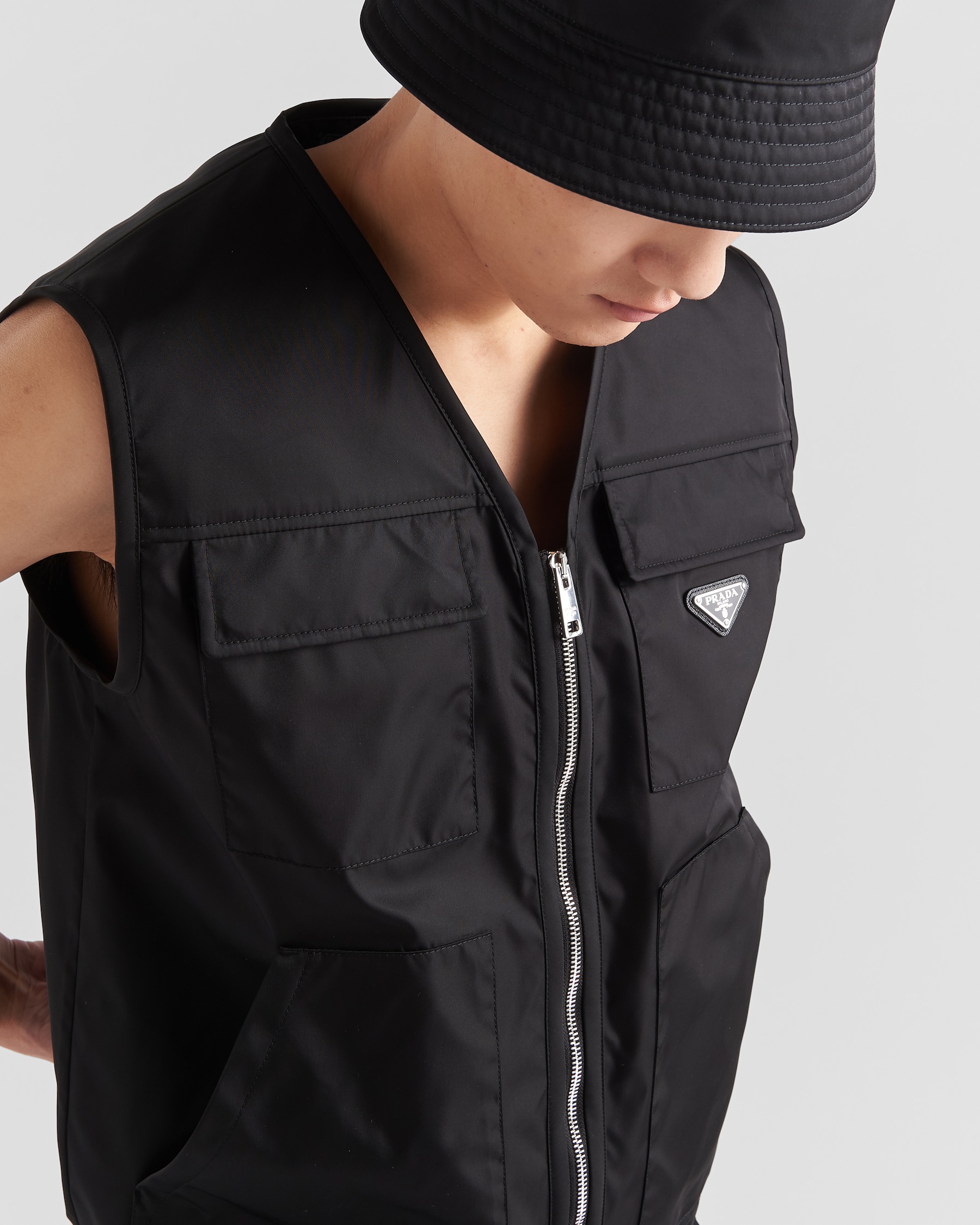 Black Re-nylon Vest | PRADA