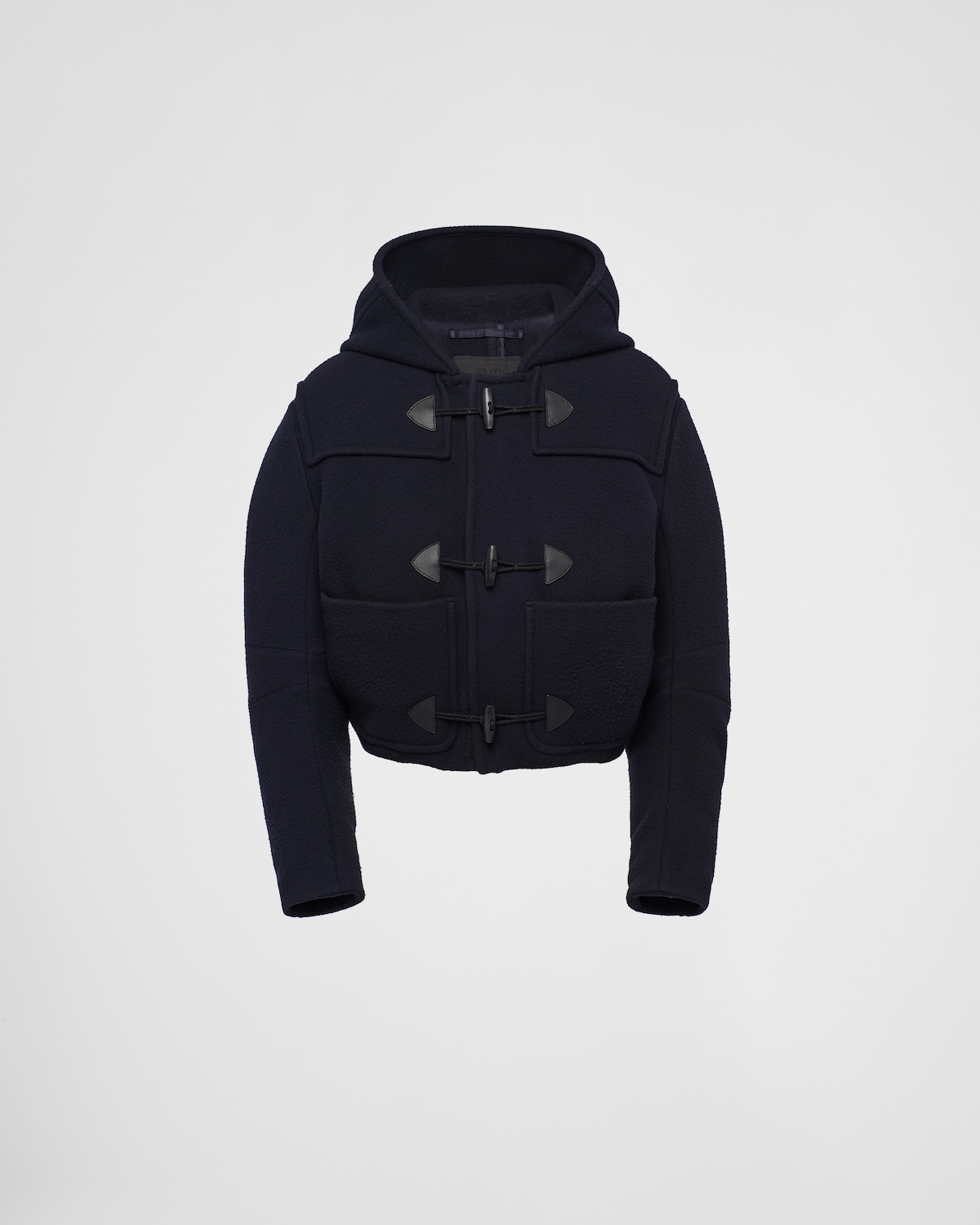Navy Wool Down-padded Duffel Jacket | PRADA