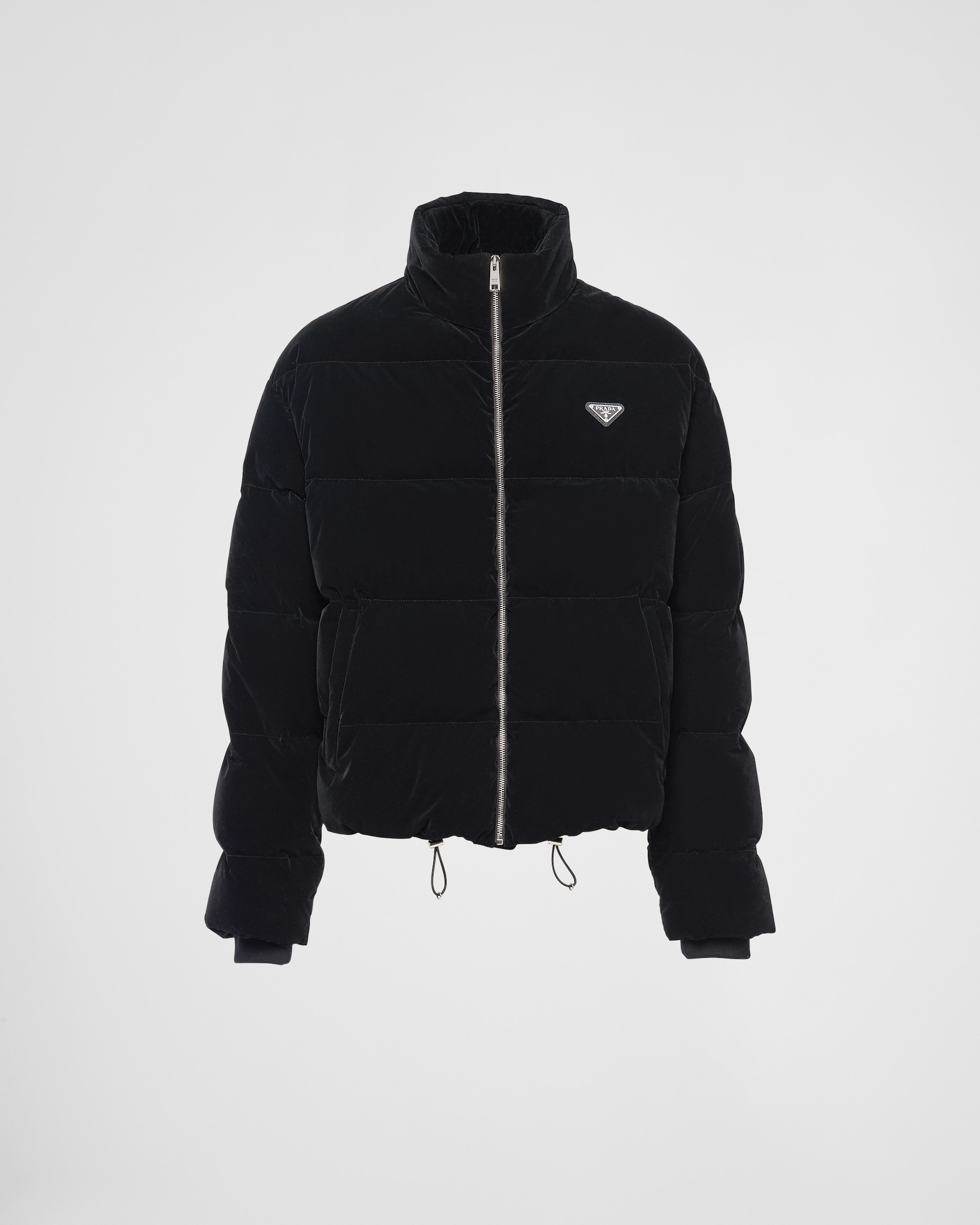 Black Cropped Down Jacket | PRADA