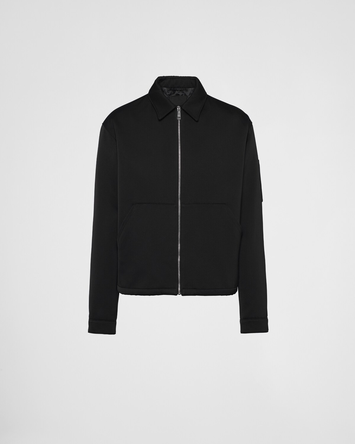 Black Cotton And Silk Blouson Jacket | PRADA