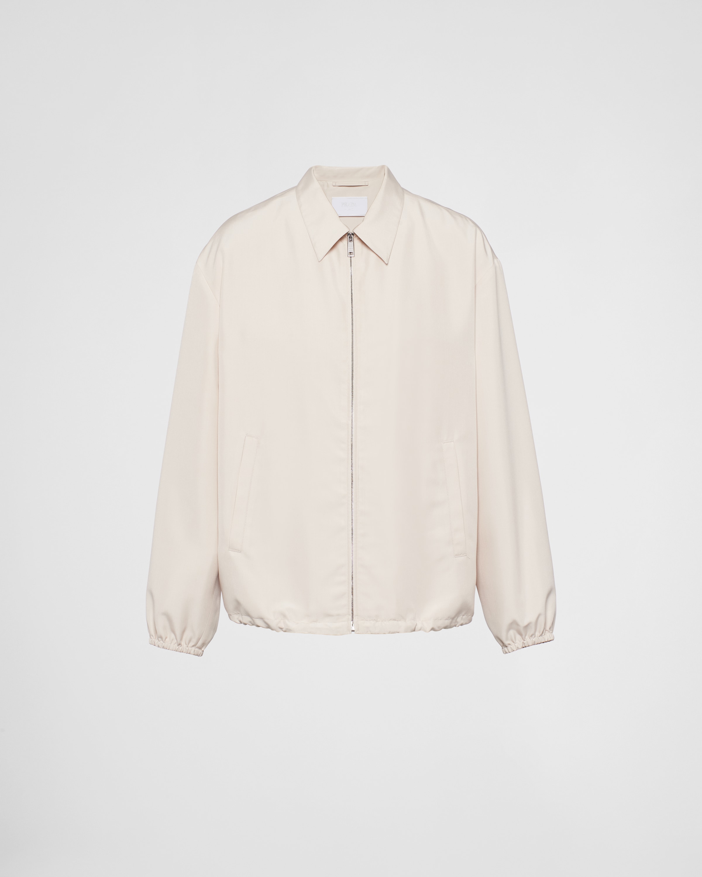Sand Beige Silk Blouson Jacket | PRADA