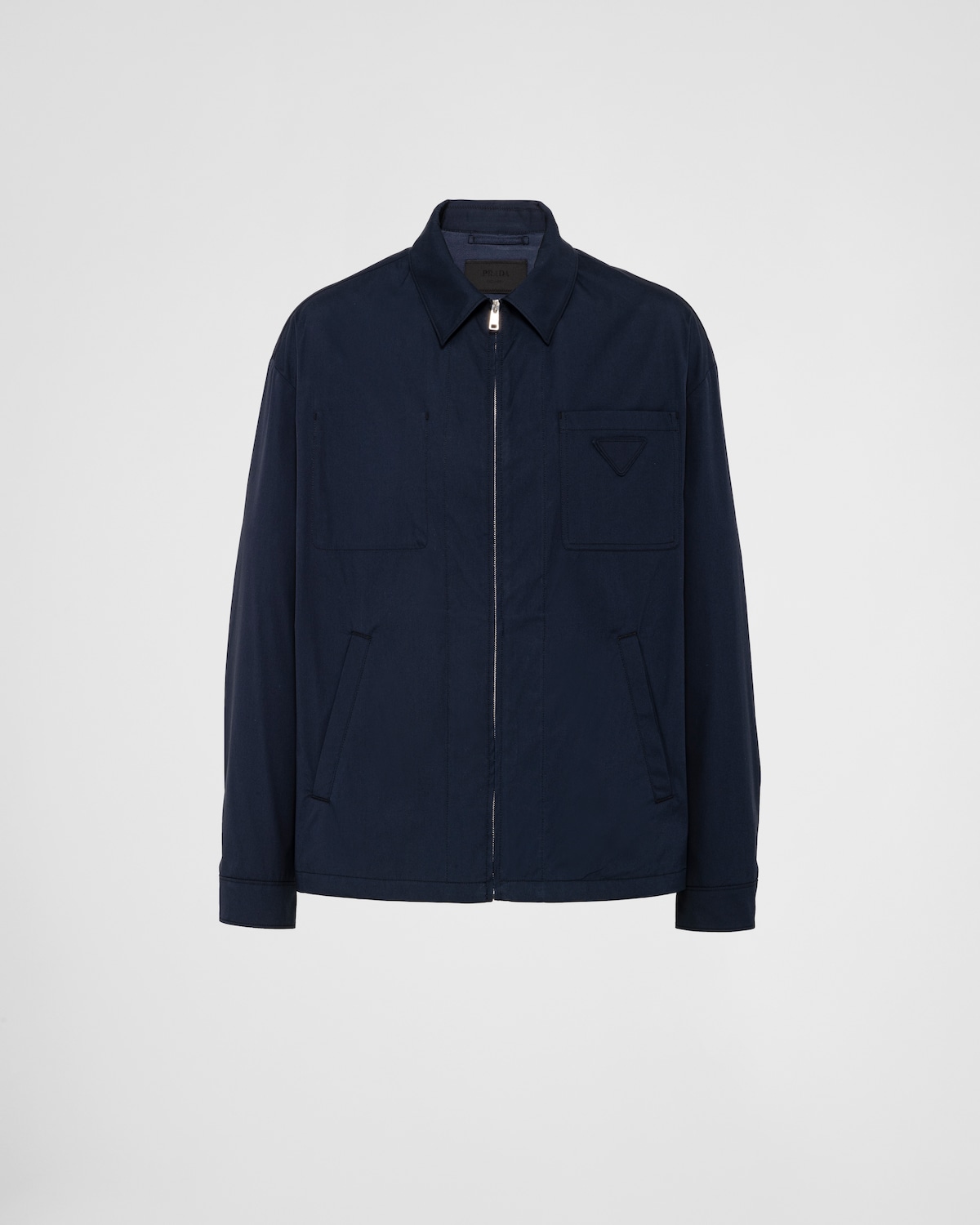 Blue Stretch Cotton Blouson Jacket | PRADA