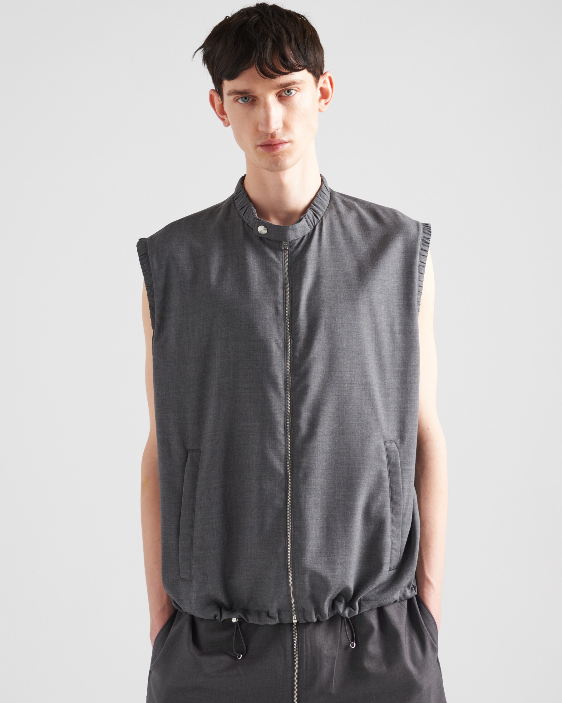 Grey Wool Vest | PRADA