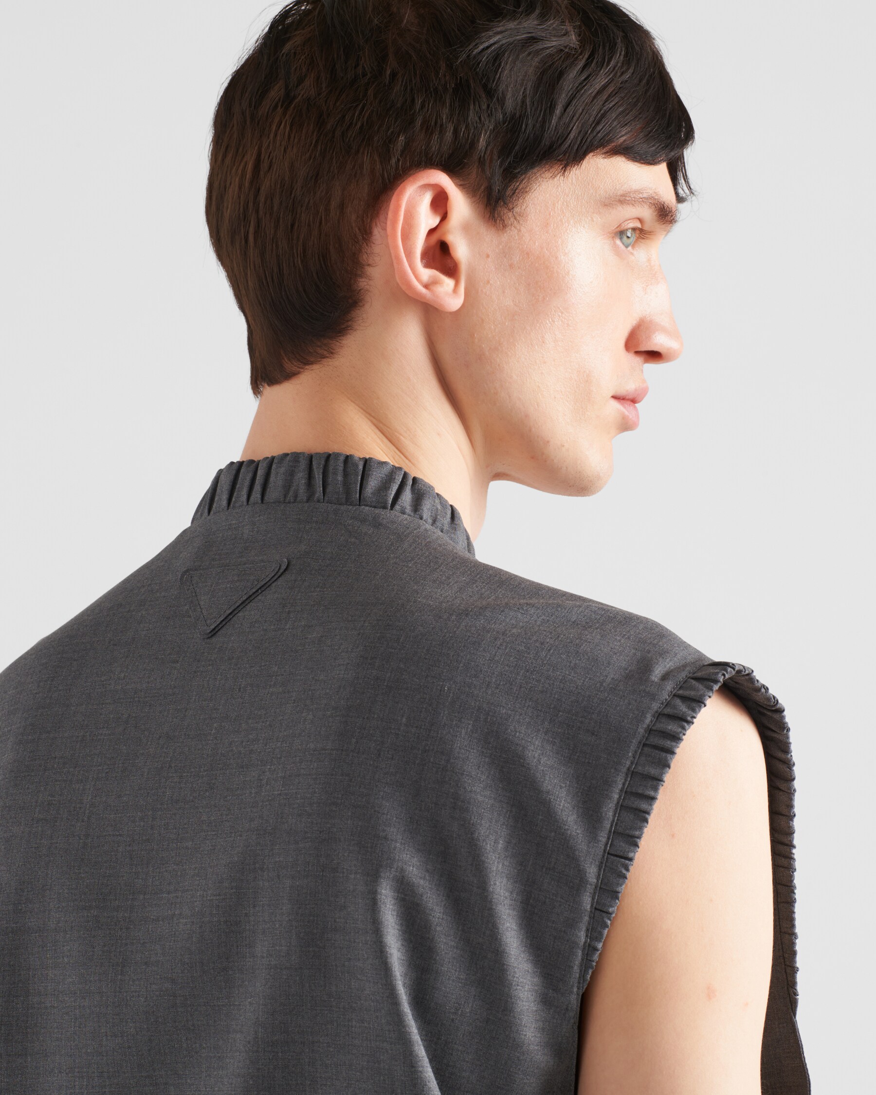 Grey Wool Vest | PRADA