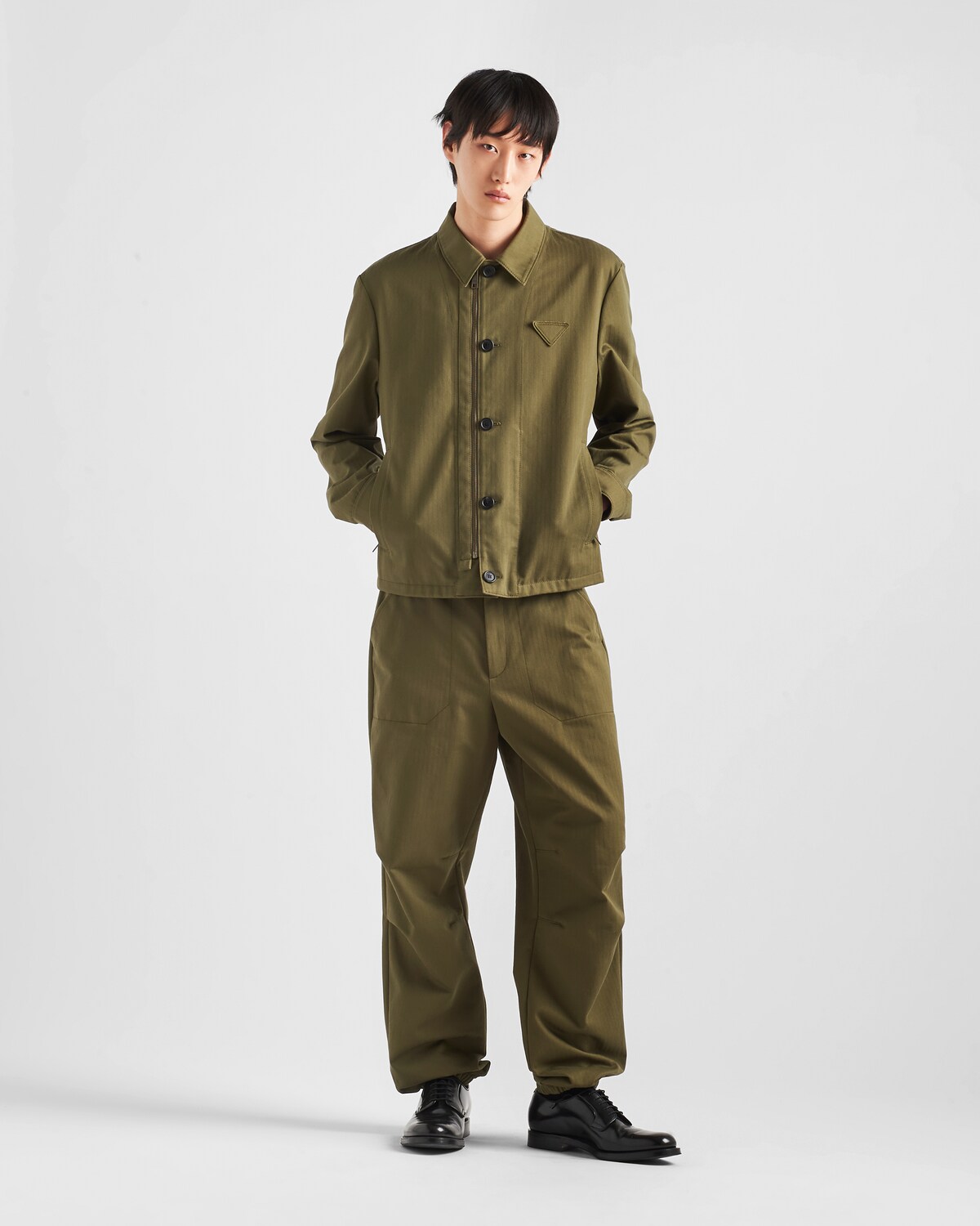 Military Green Cotton Jacket | PRADA
