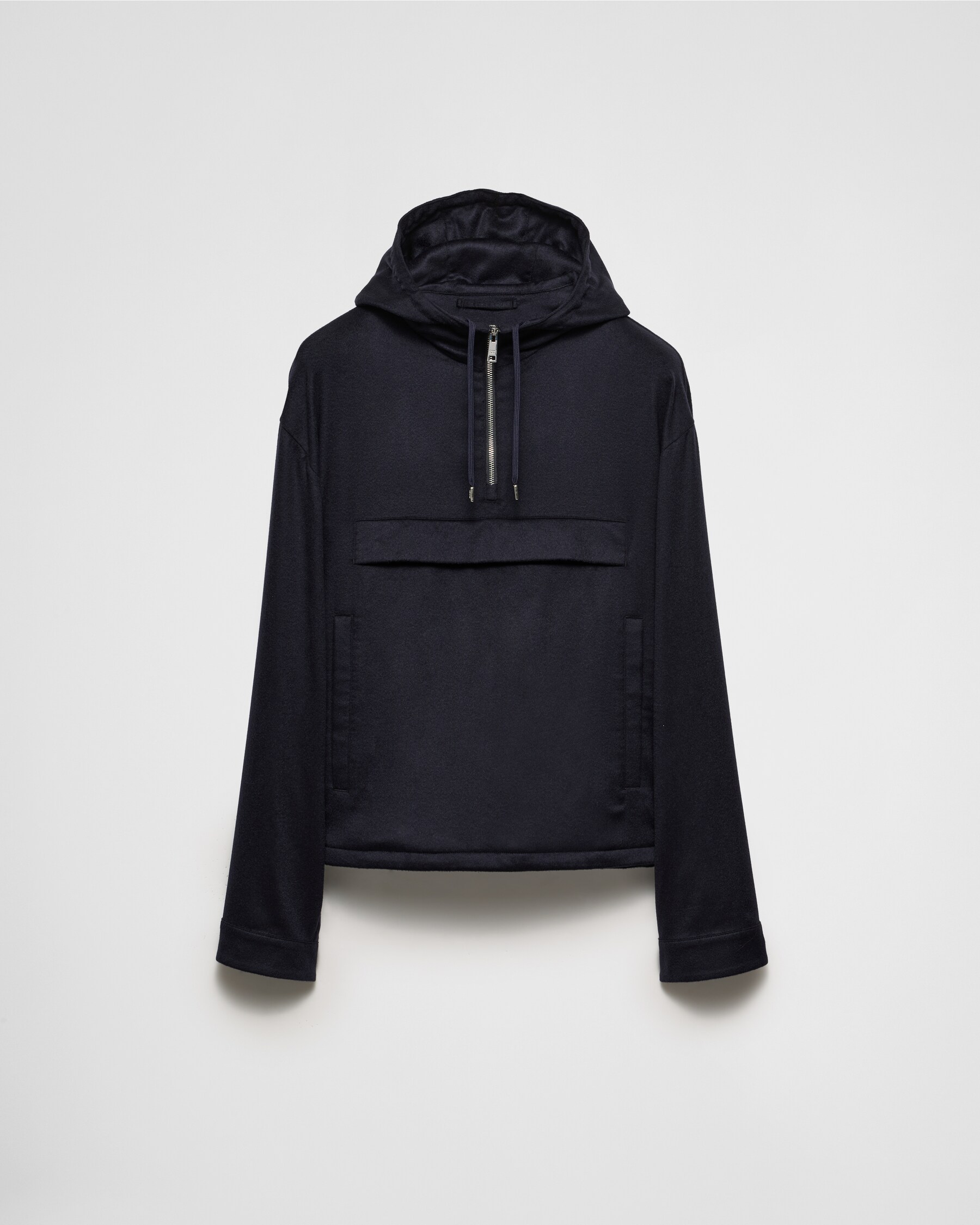 Navy Cashmere Anorak | PRADA