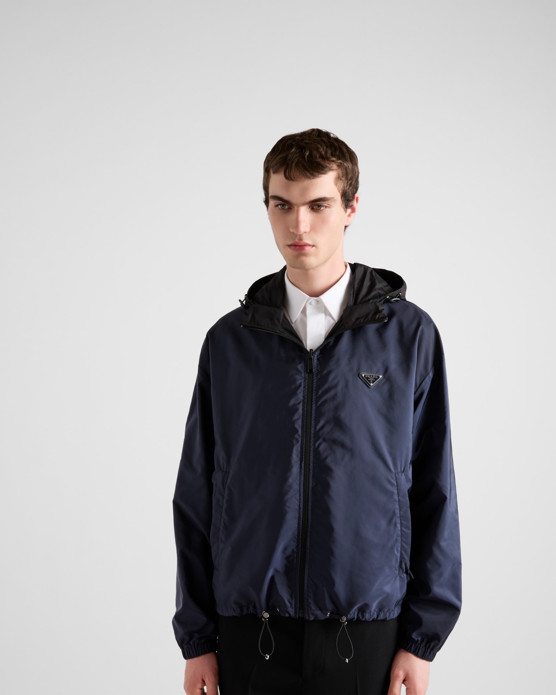 Black/blue Re-nylon Jacket | PRADA