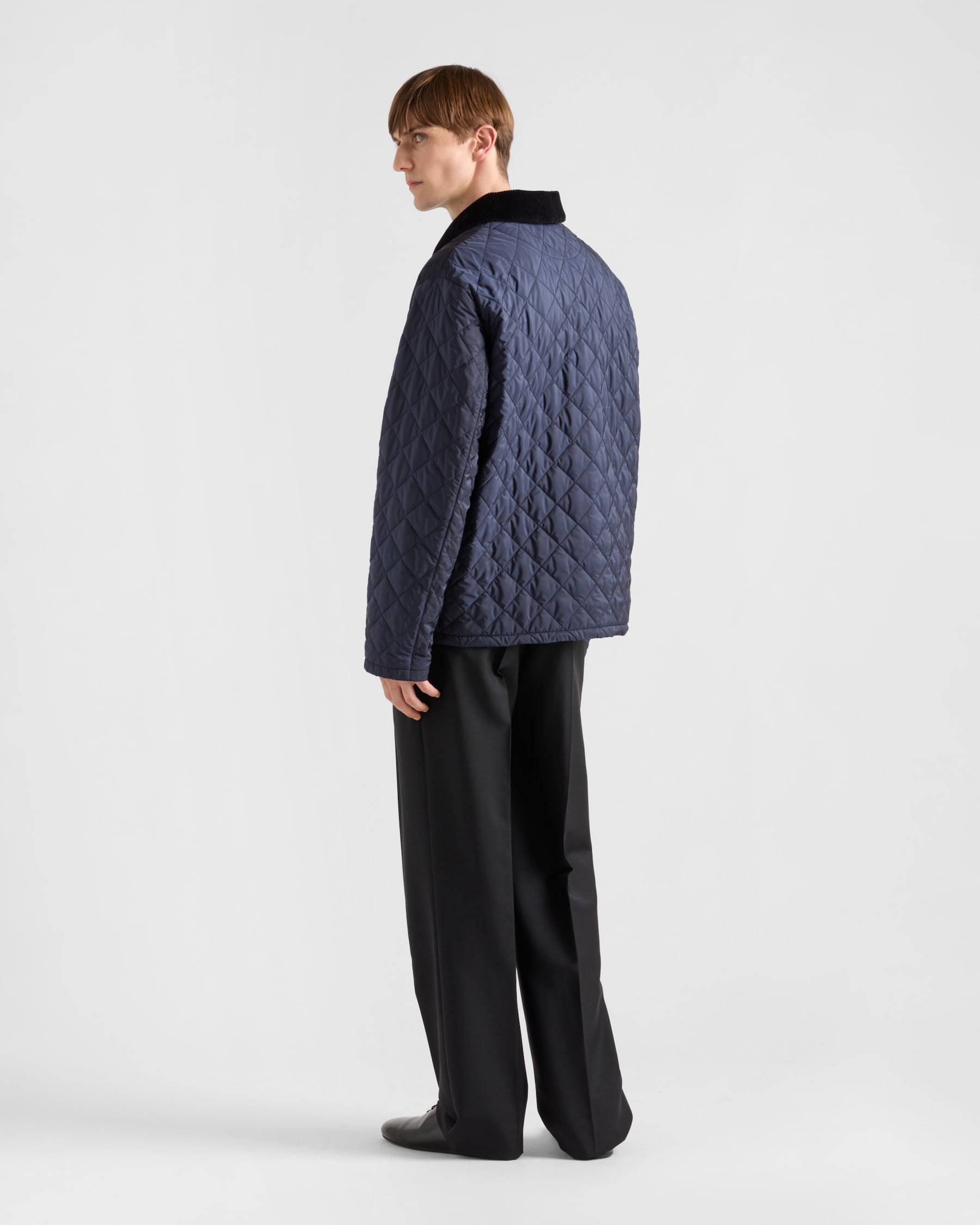 Blue Quilted Re-nylon Jacket | PRADA - United States