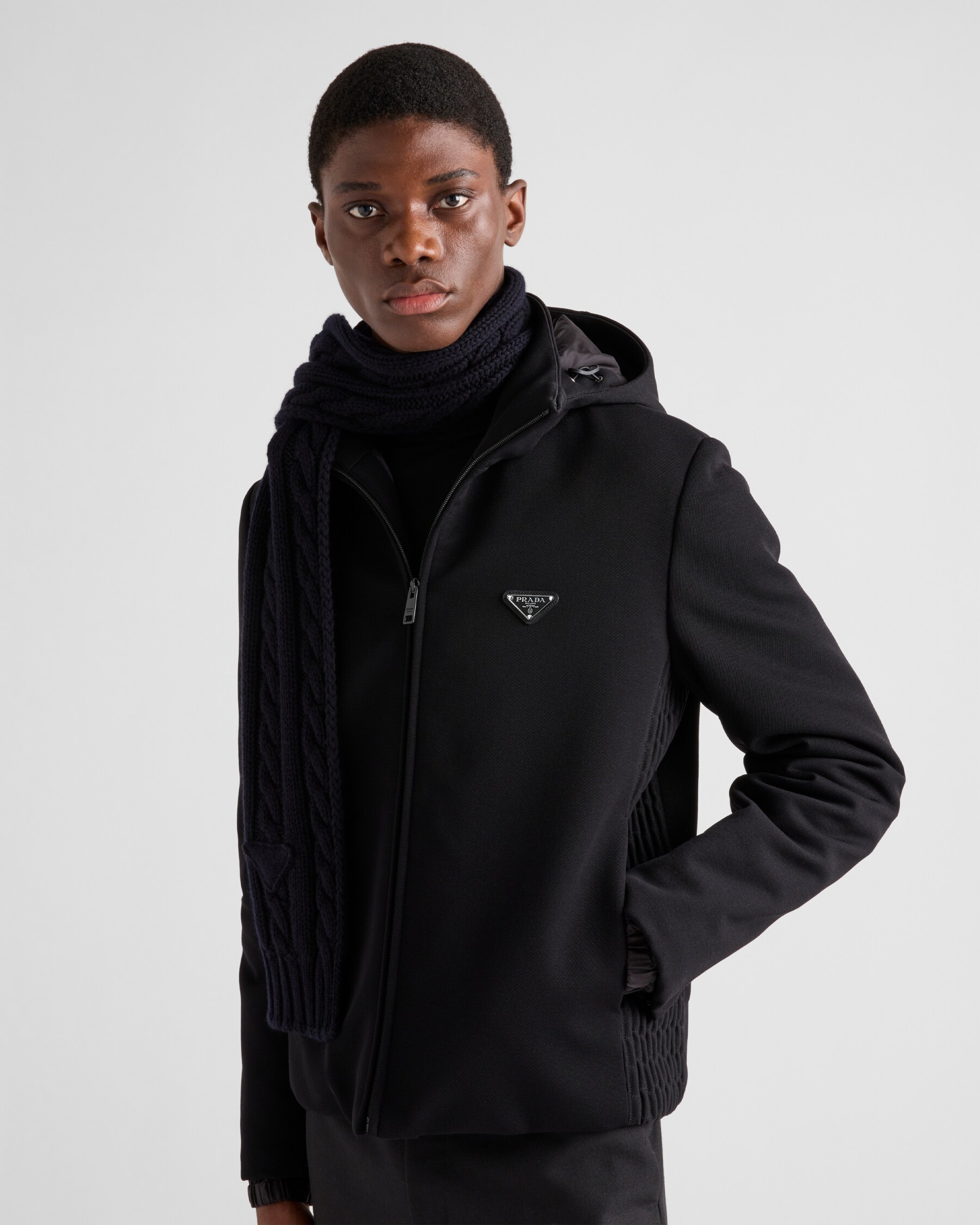 Black Stretch Technical Fabric Jacket | PRADA