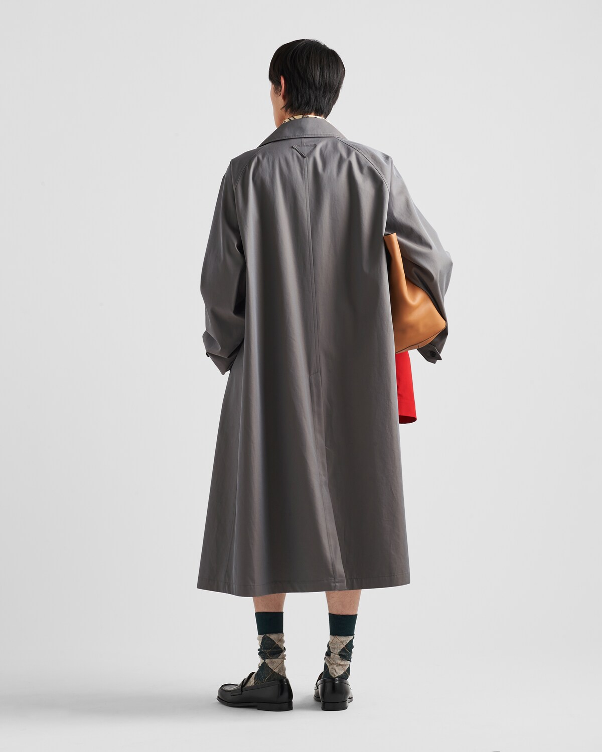 Iron Gray Cotton Coat | PRADA