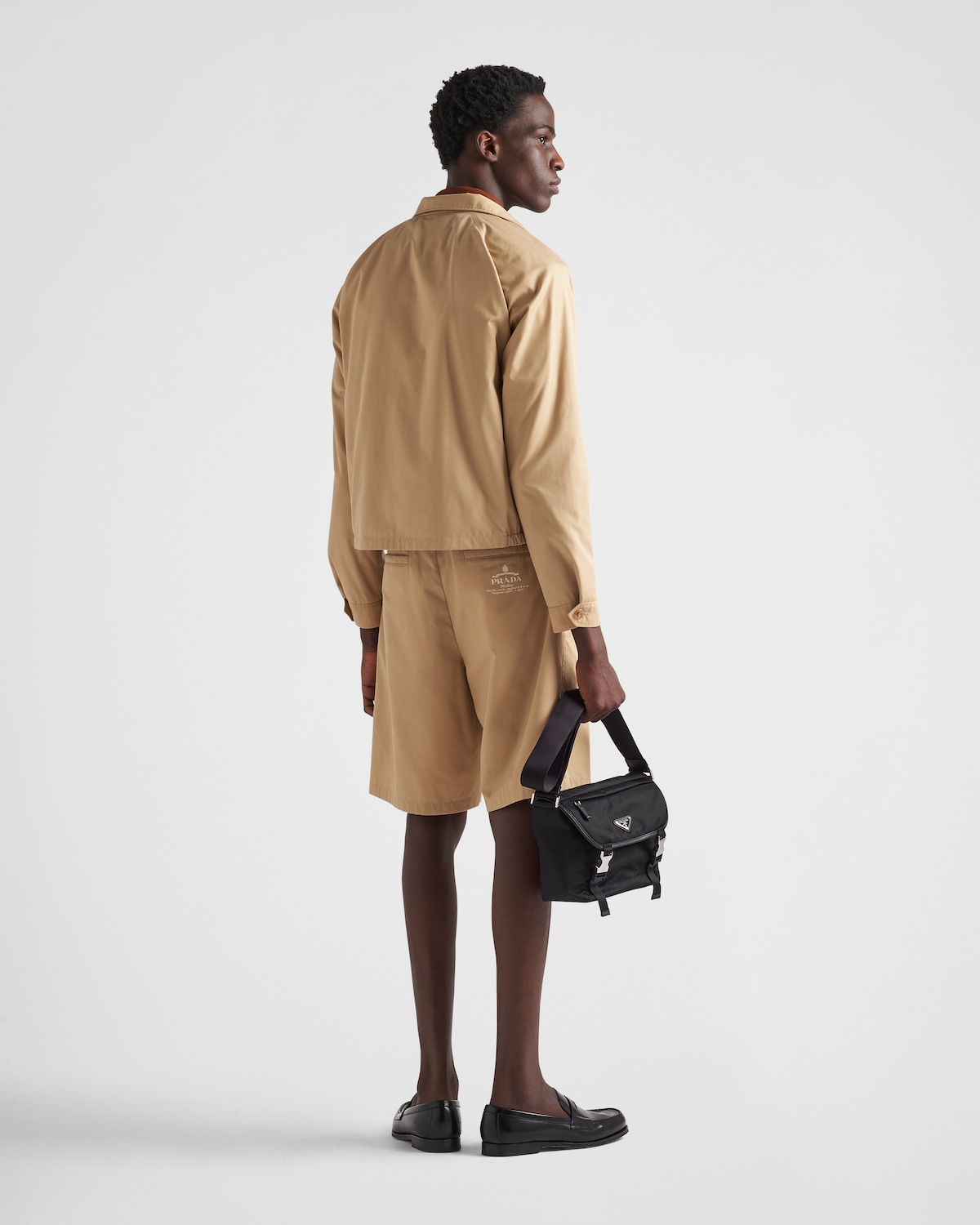 Desert Beige Cotton Blend Jacket | PRADA