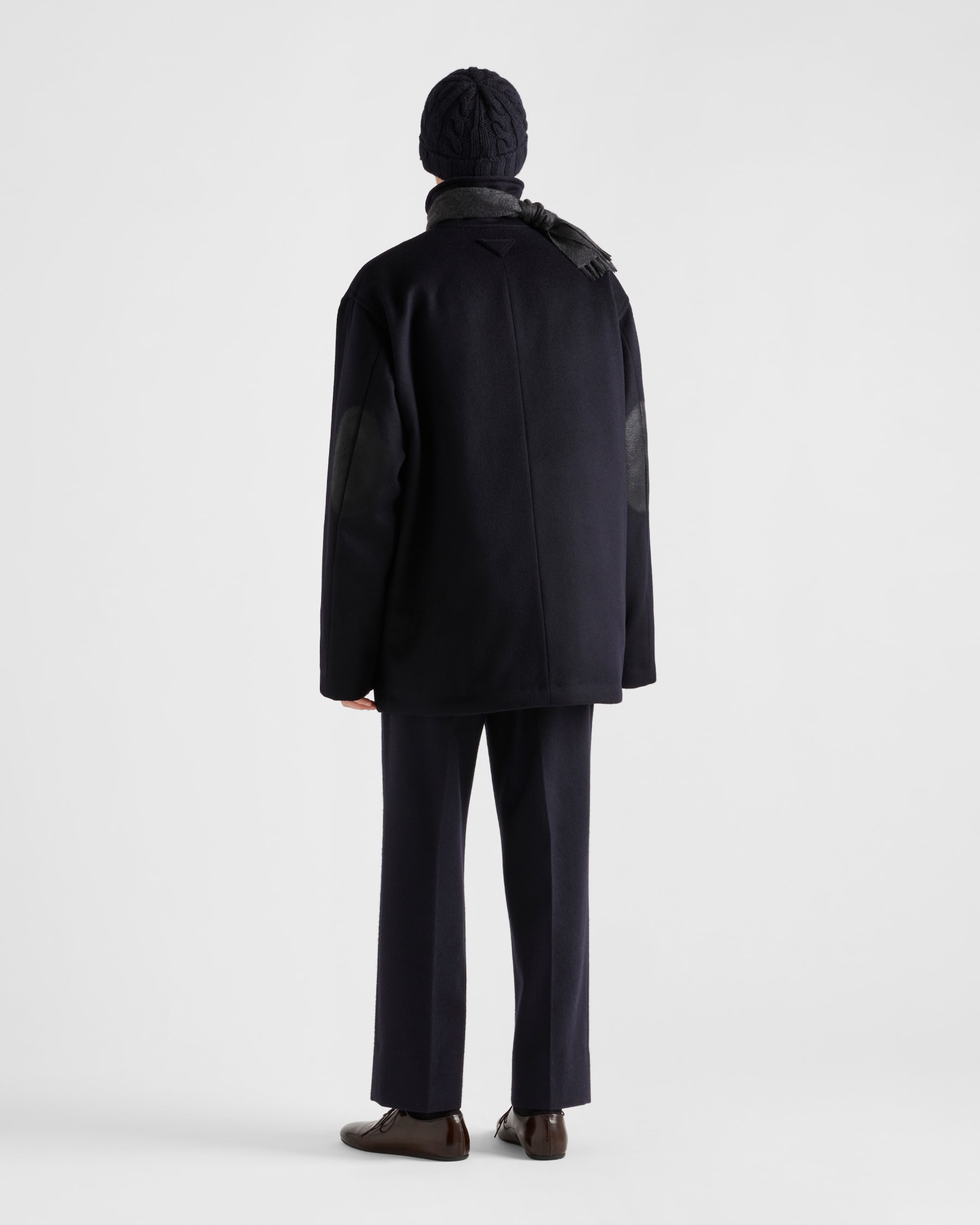 Navy Wool Caban Jacket | PRADA