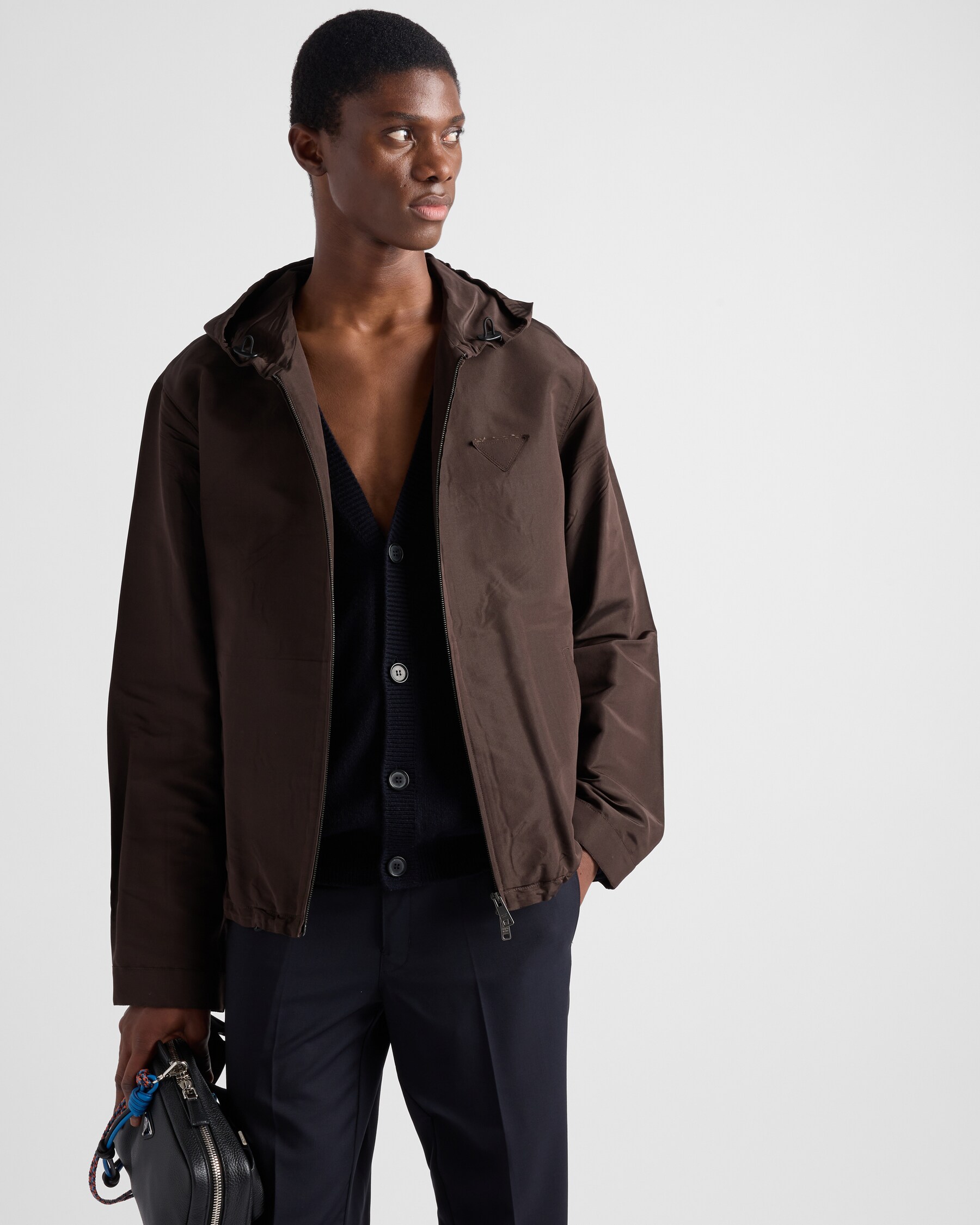 Ebony Silk Jacket | PRADA