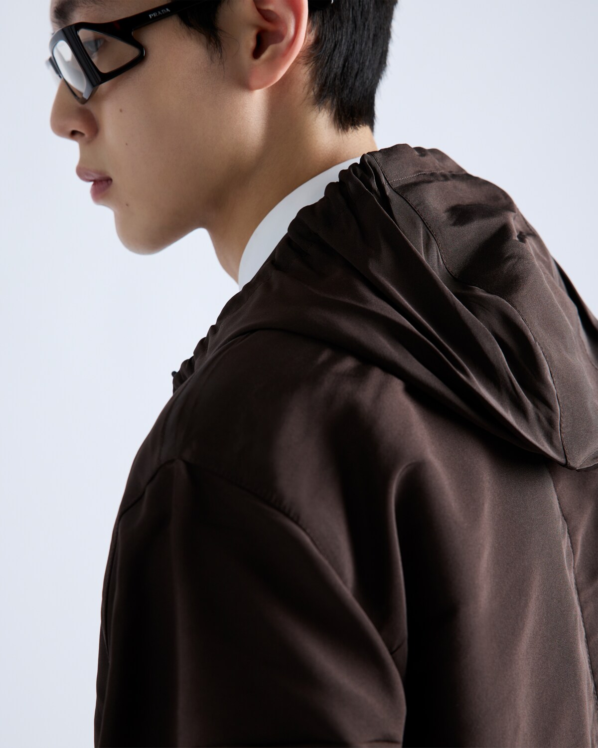 Ebony Silk Overcoat | PRADA