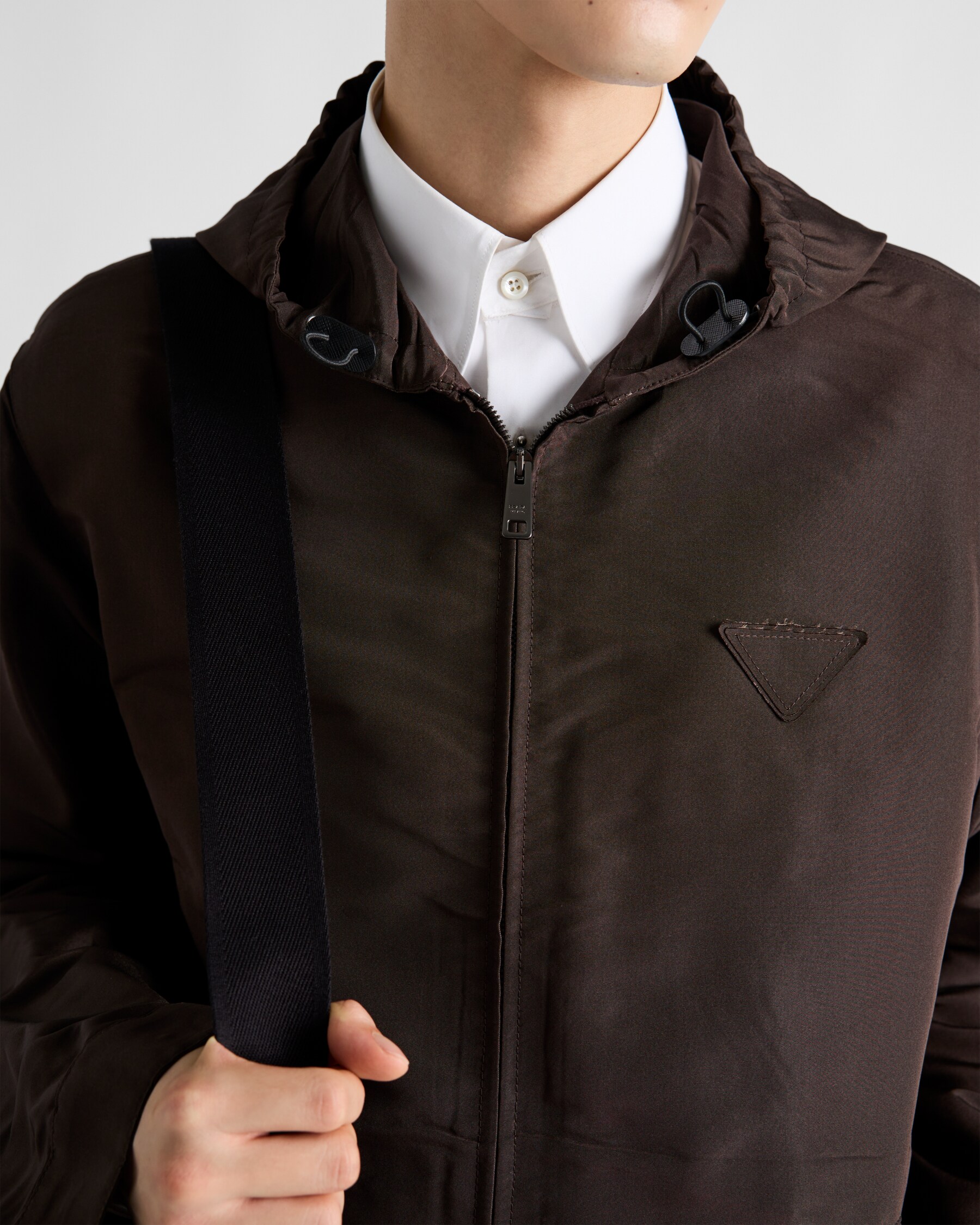 Ebony Silk Overcoat | PRADA