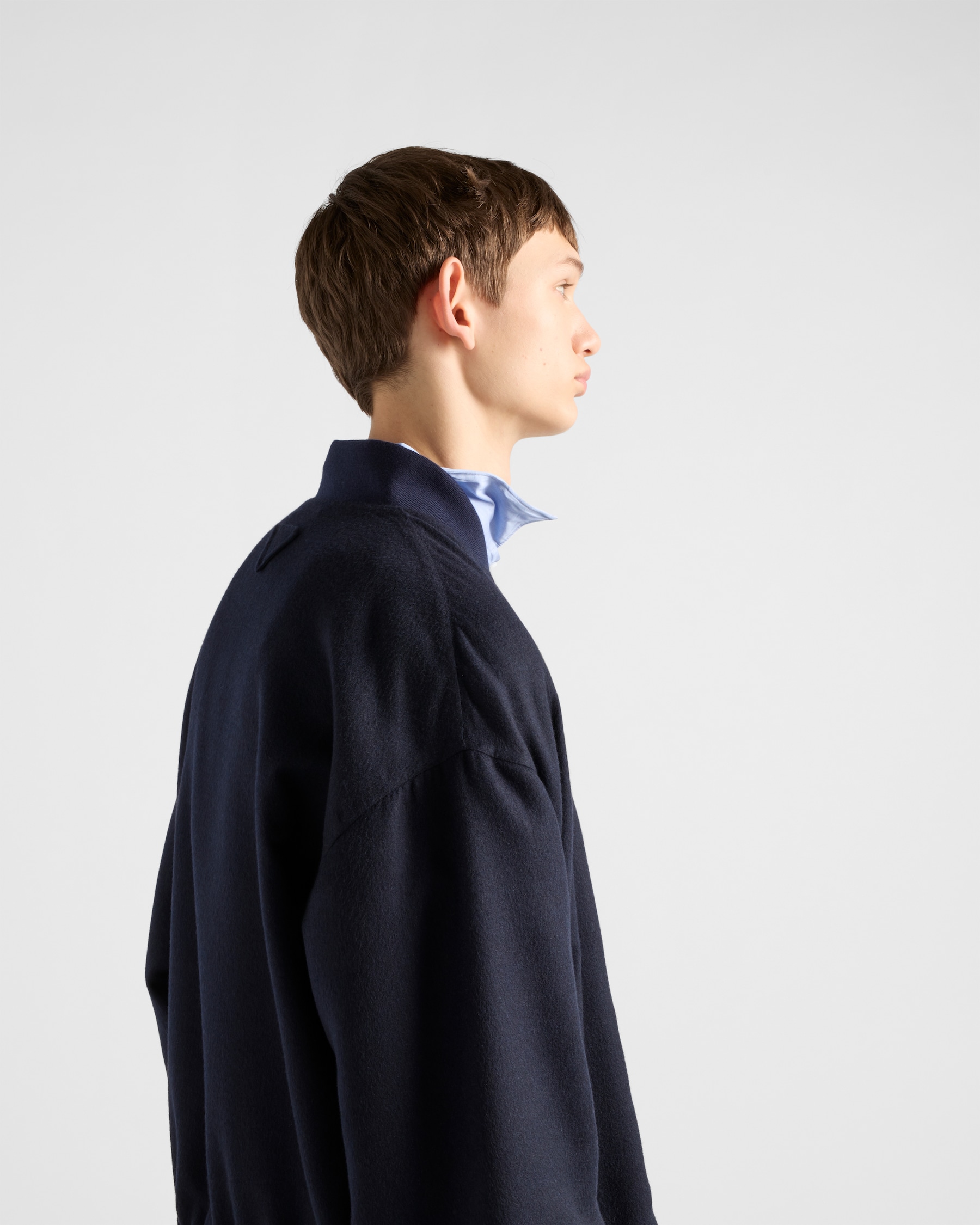 Navy Cashmere Jacket | PRADA