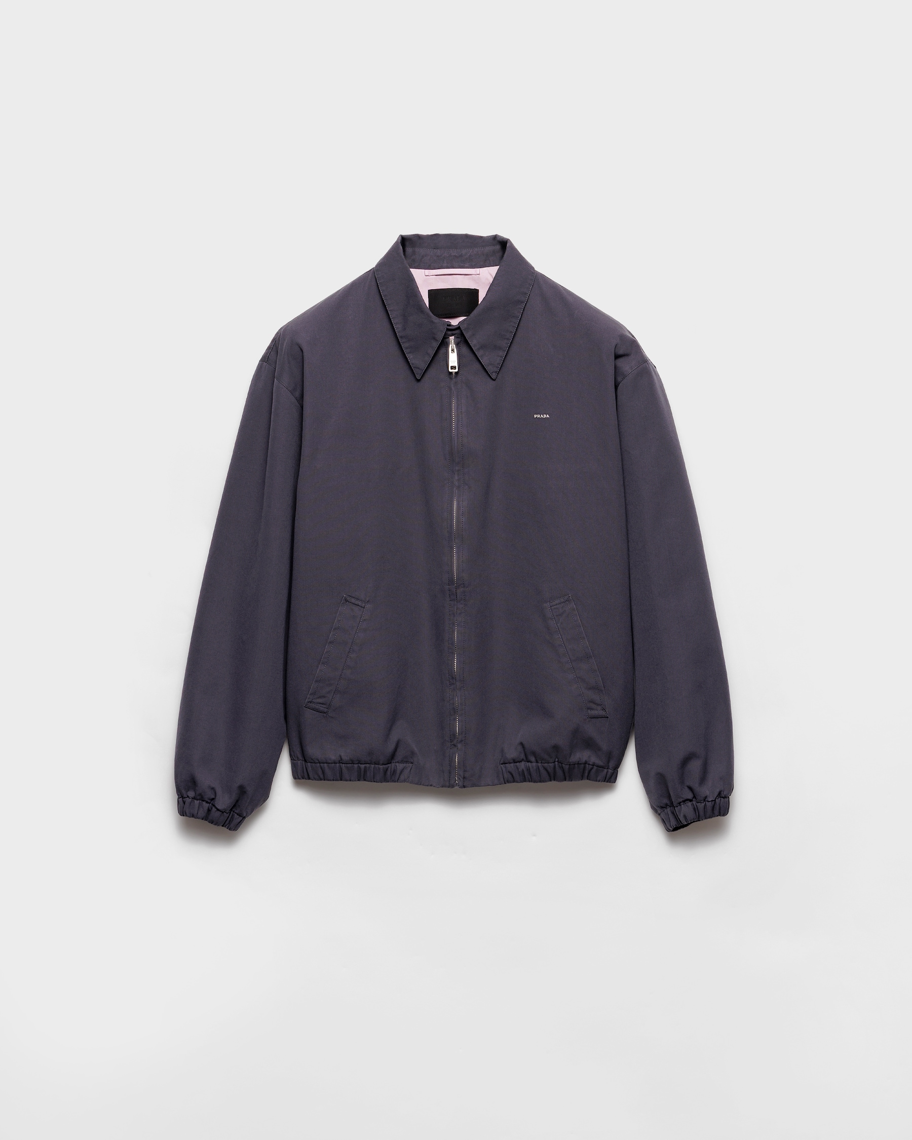 Smoky Gray/alabaster Pink Cotton Jacket | PRADA
