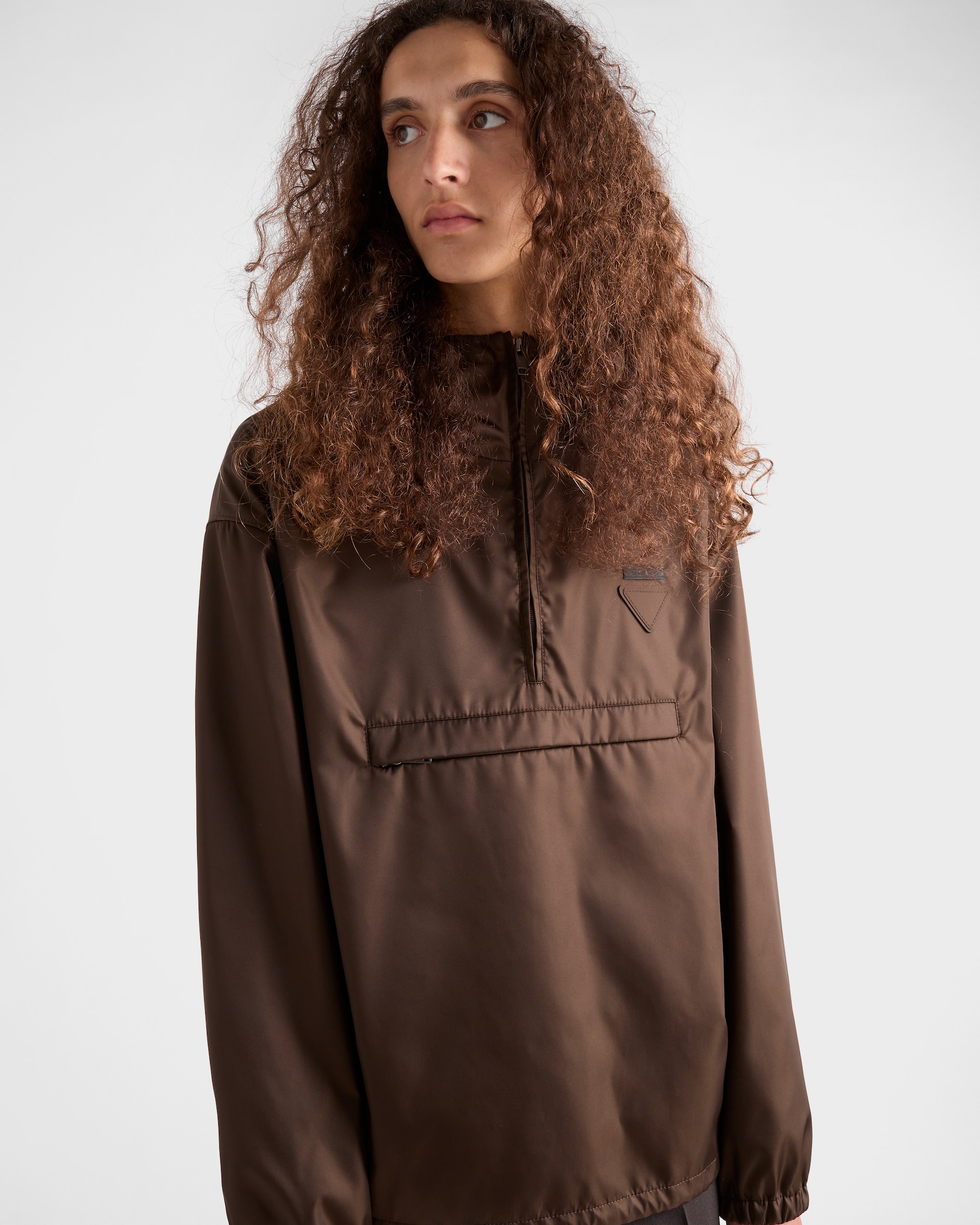 Cocoa Brown Re-nylon Anorak | PRADA