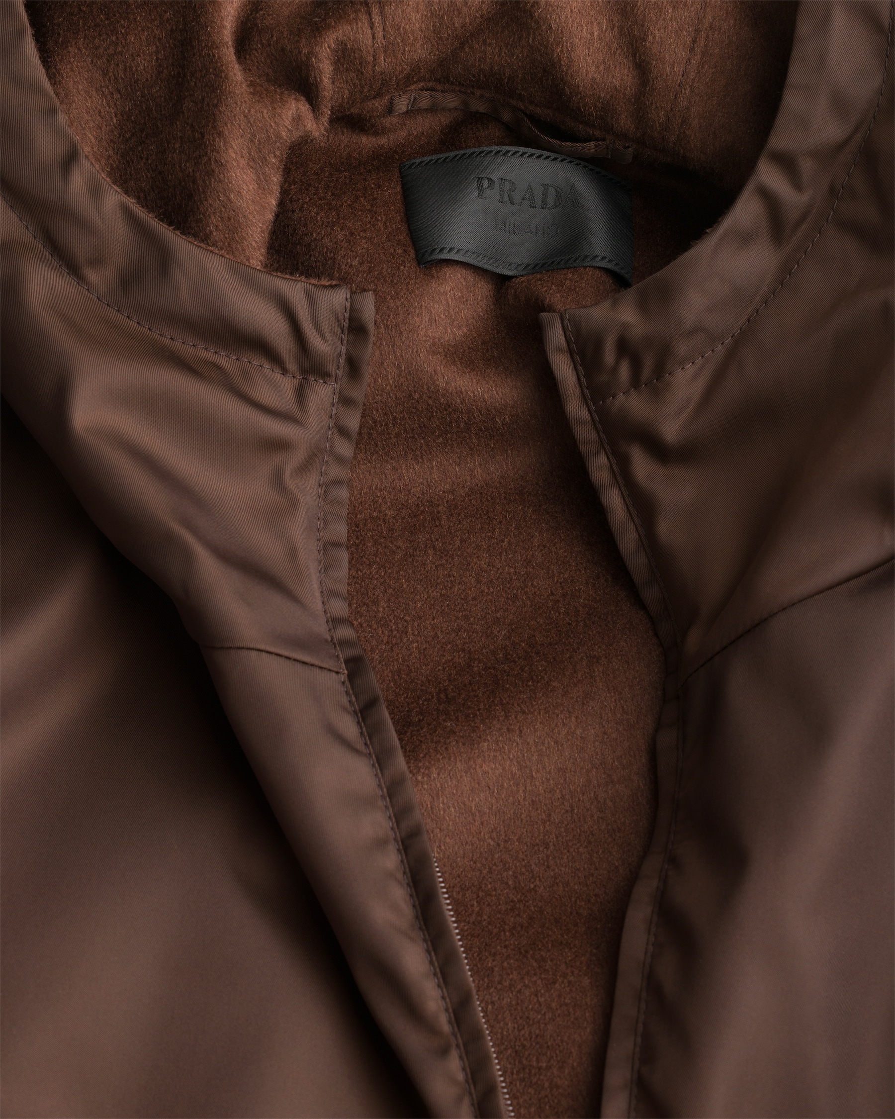 Cocoa Brown Re-nylon Anorak | PRADA