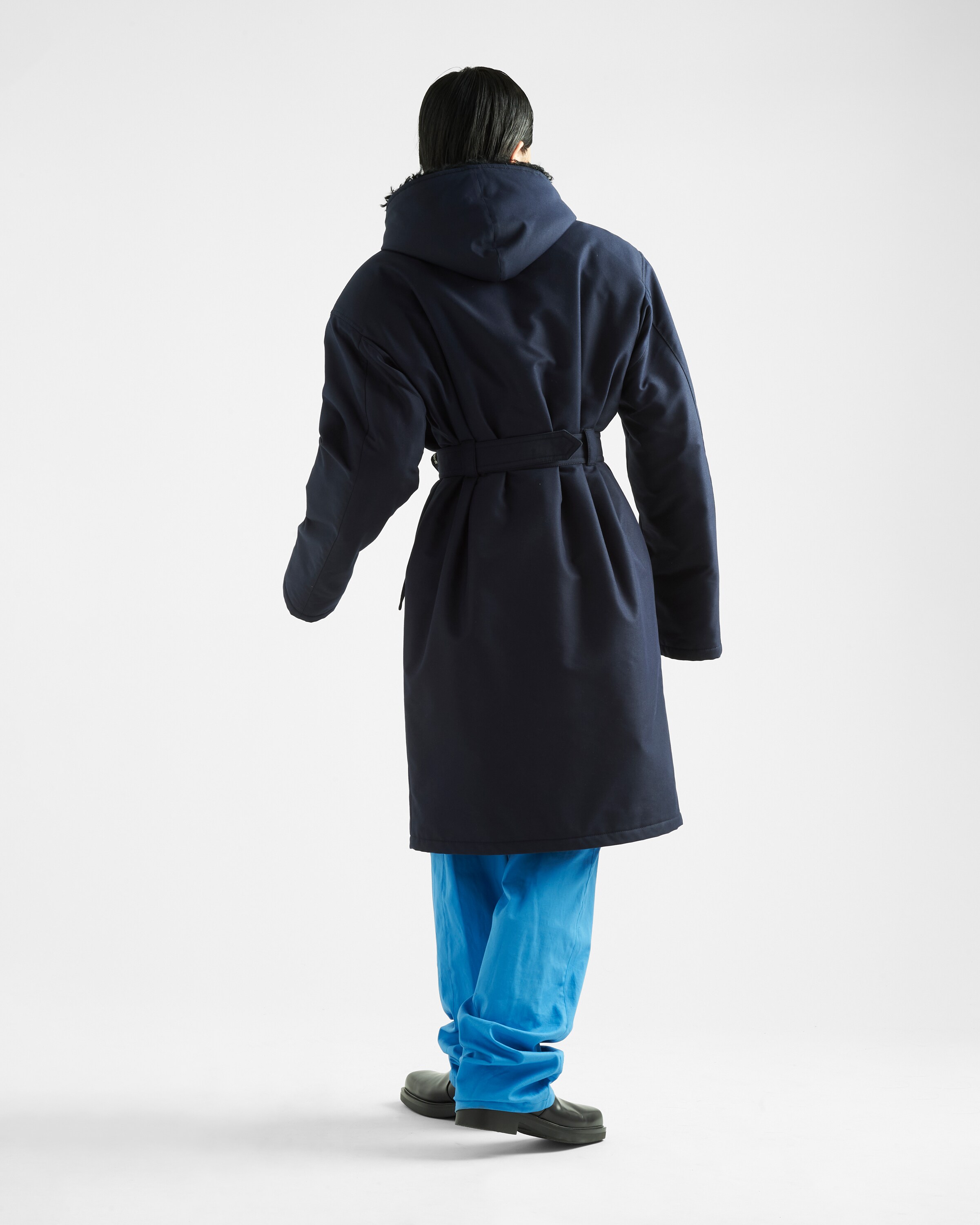 Navy Technical canvas raincoat | Prada