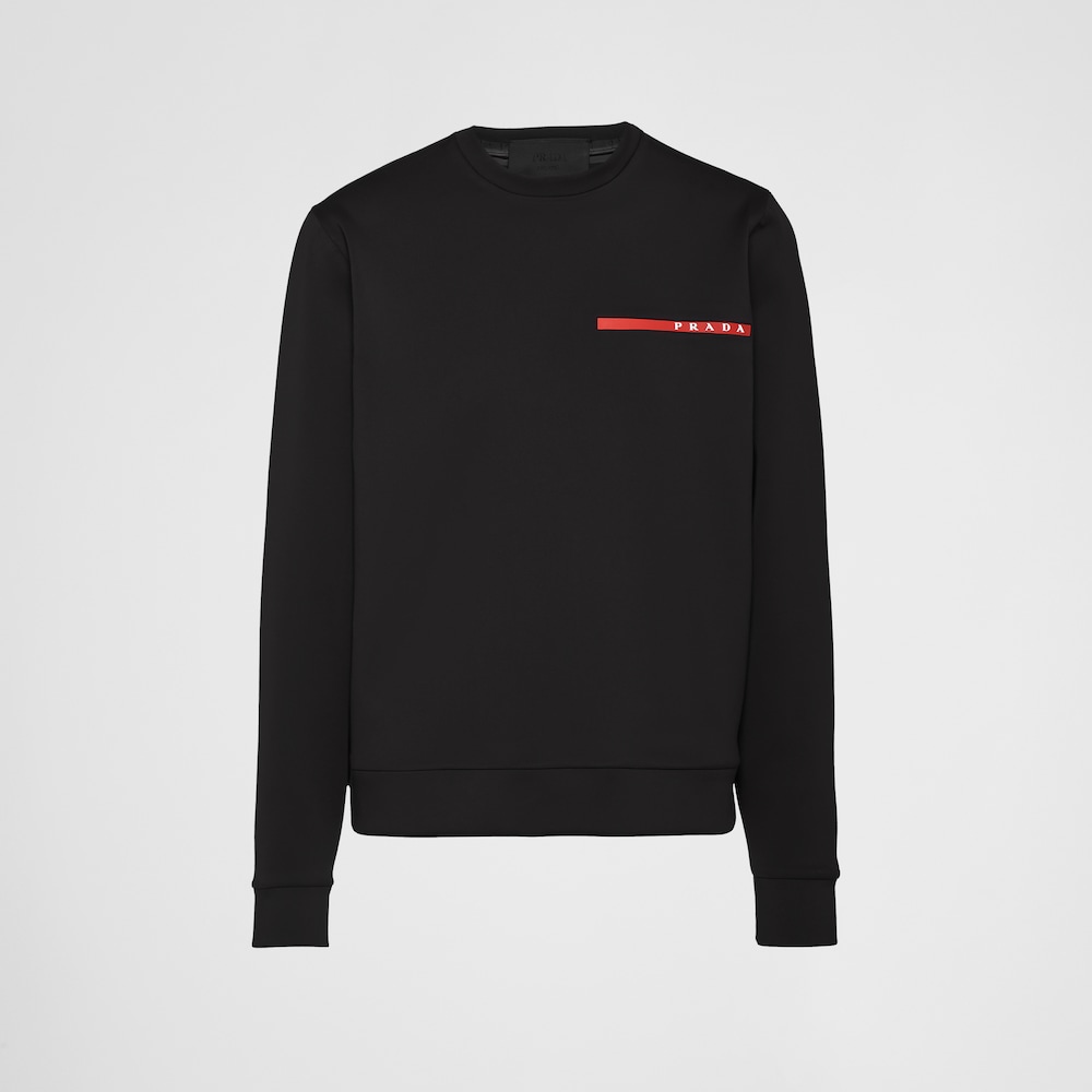 Black Technical fabric hoodie jacket | Prada