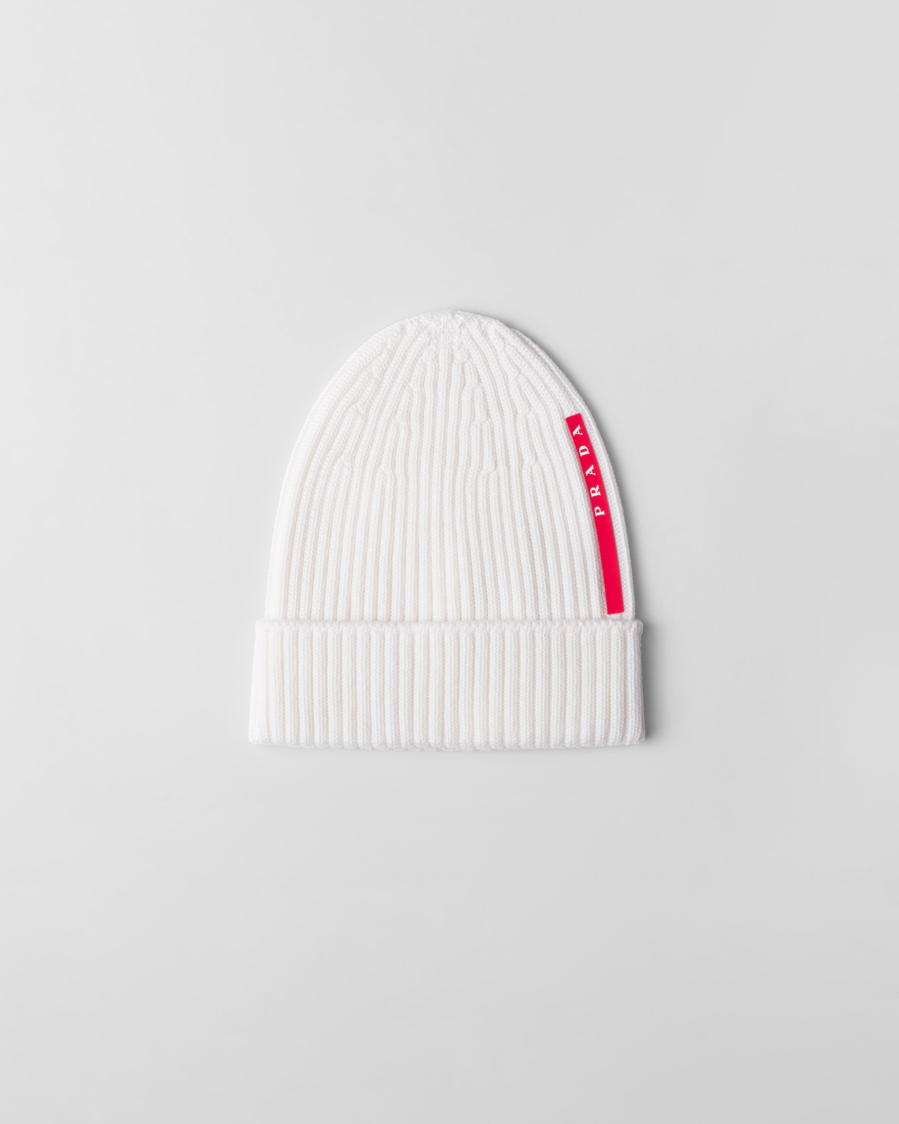 White Wool Beanie | PRADA