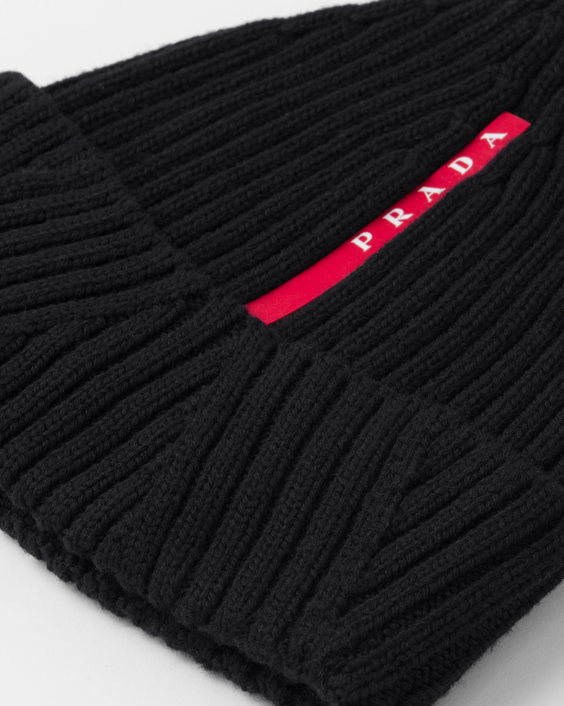Black Wool Beanie | PRADA