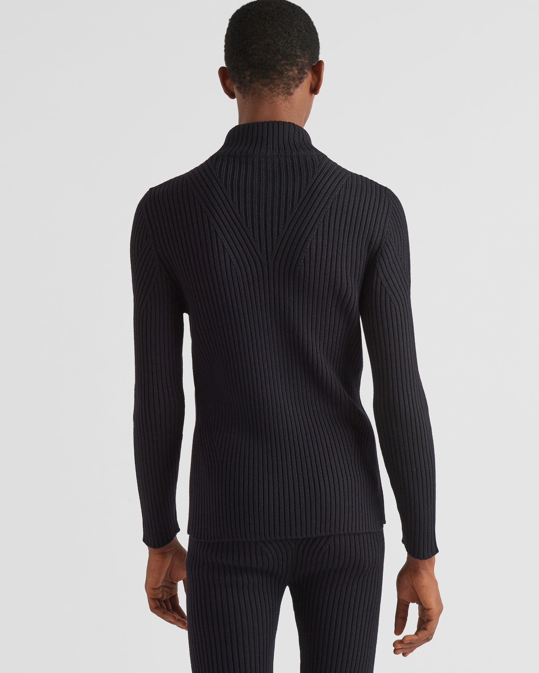 Black Wool Cardigan | PRADA