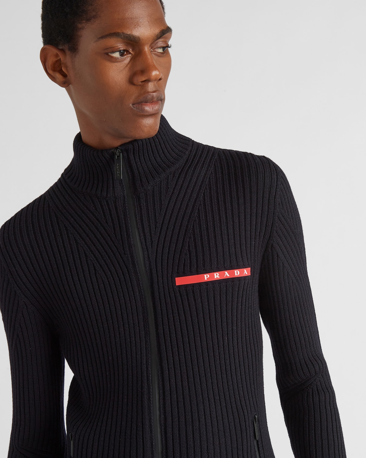 Black Wool Cardigan | PRADA