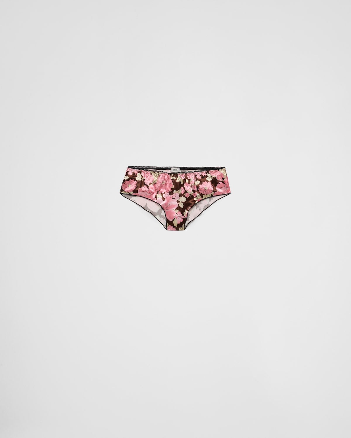 Ebony Printed Satin Panty | PRADA