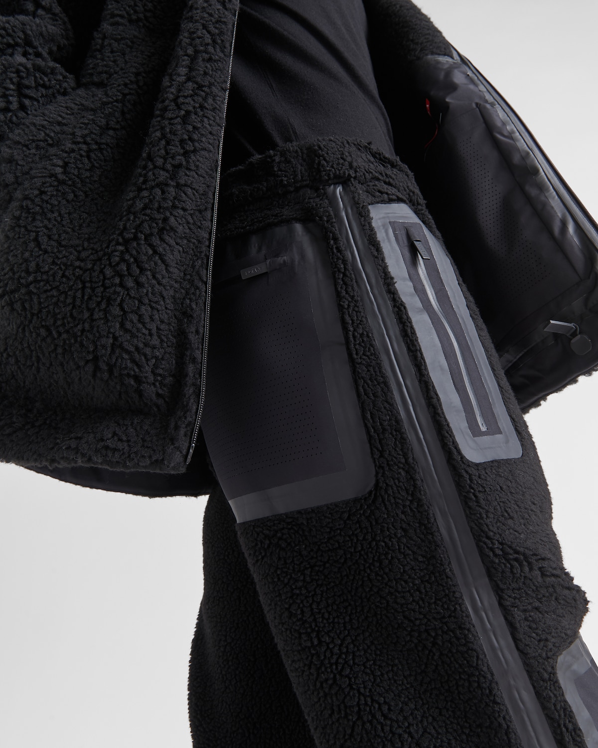 Black Technical Fleece Ski Pants | PRADA
