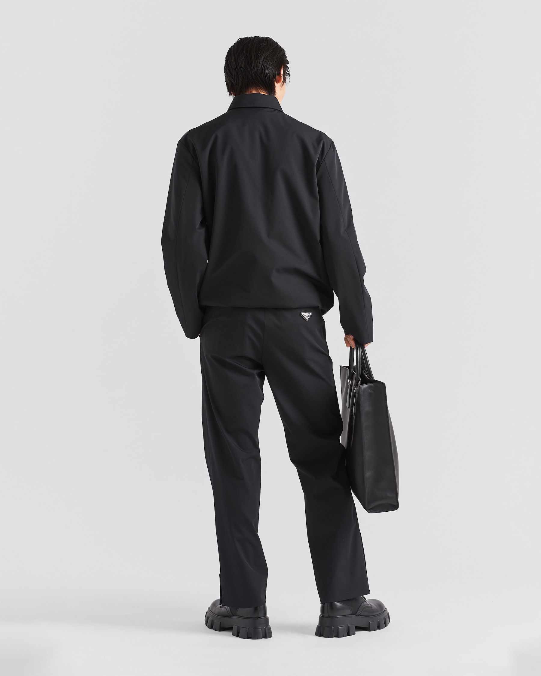 Black Stretch Technical Fabric Pants | PRADA