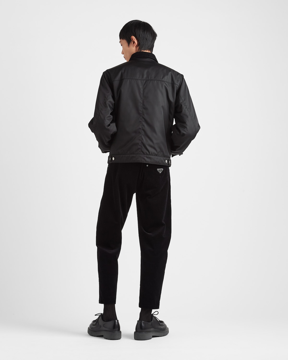 Black Pinwale Corduroy Pants | PRADA