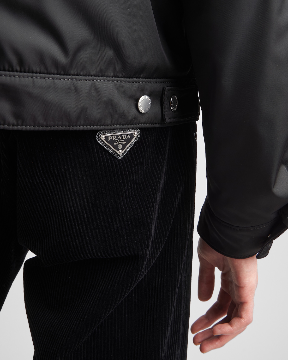 Black Pinwale Corduroy Pants | PRADA