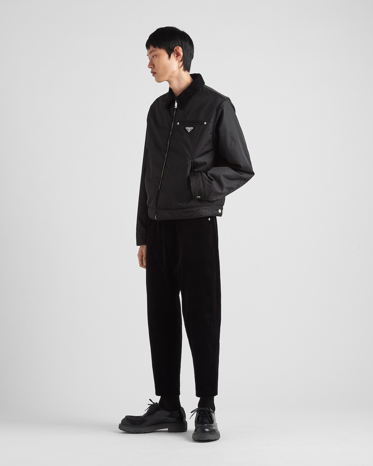 Black Pinwale Corduroy Pants | PRADA