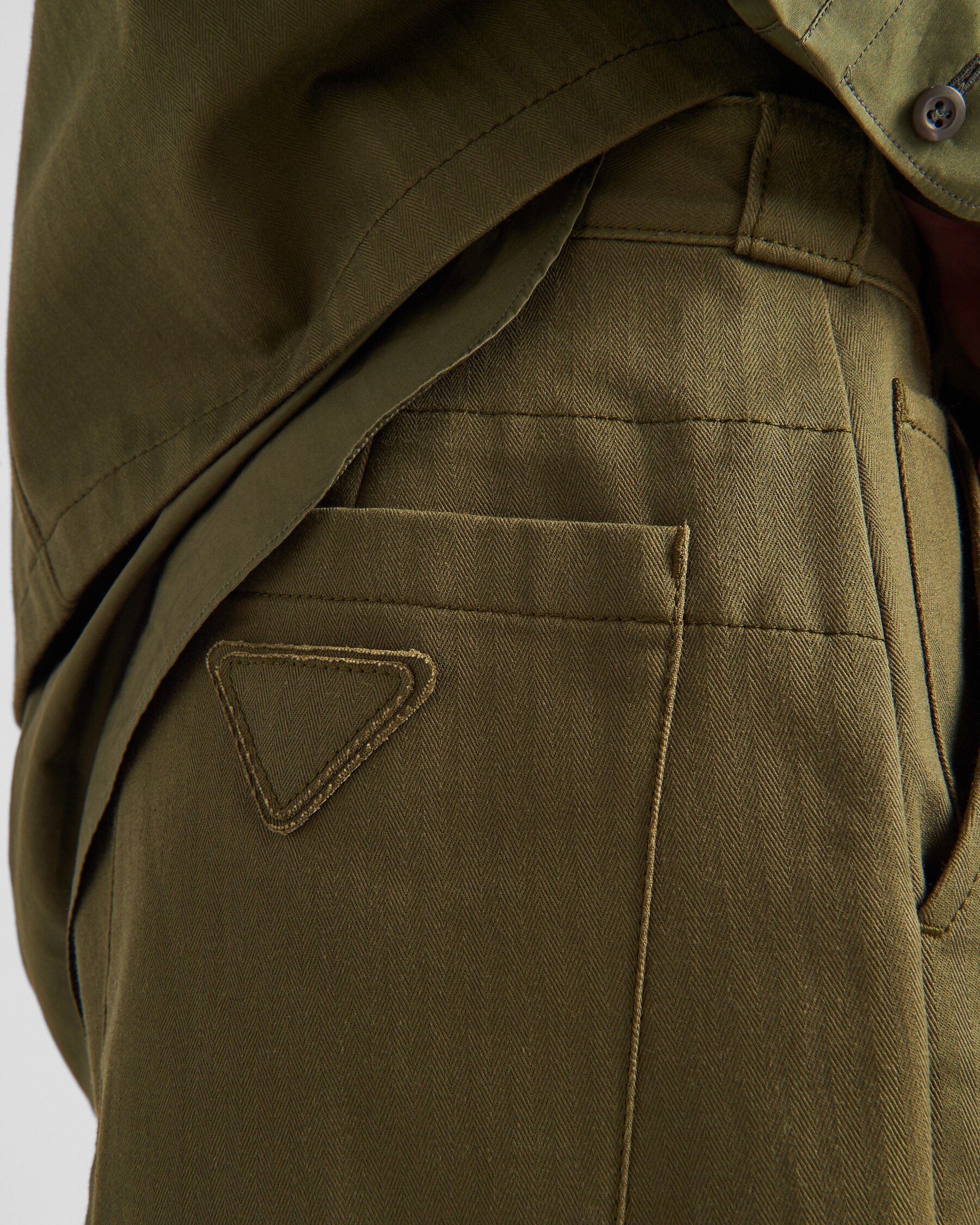 Military Green Cotton Pants | PRADA
