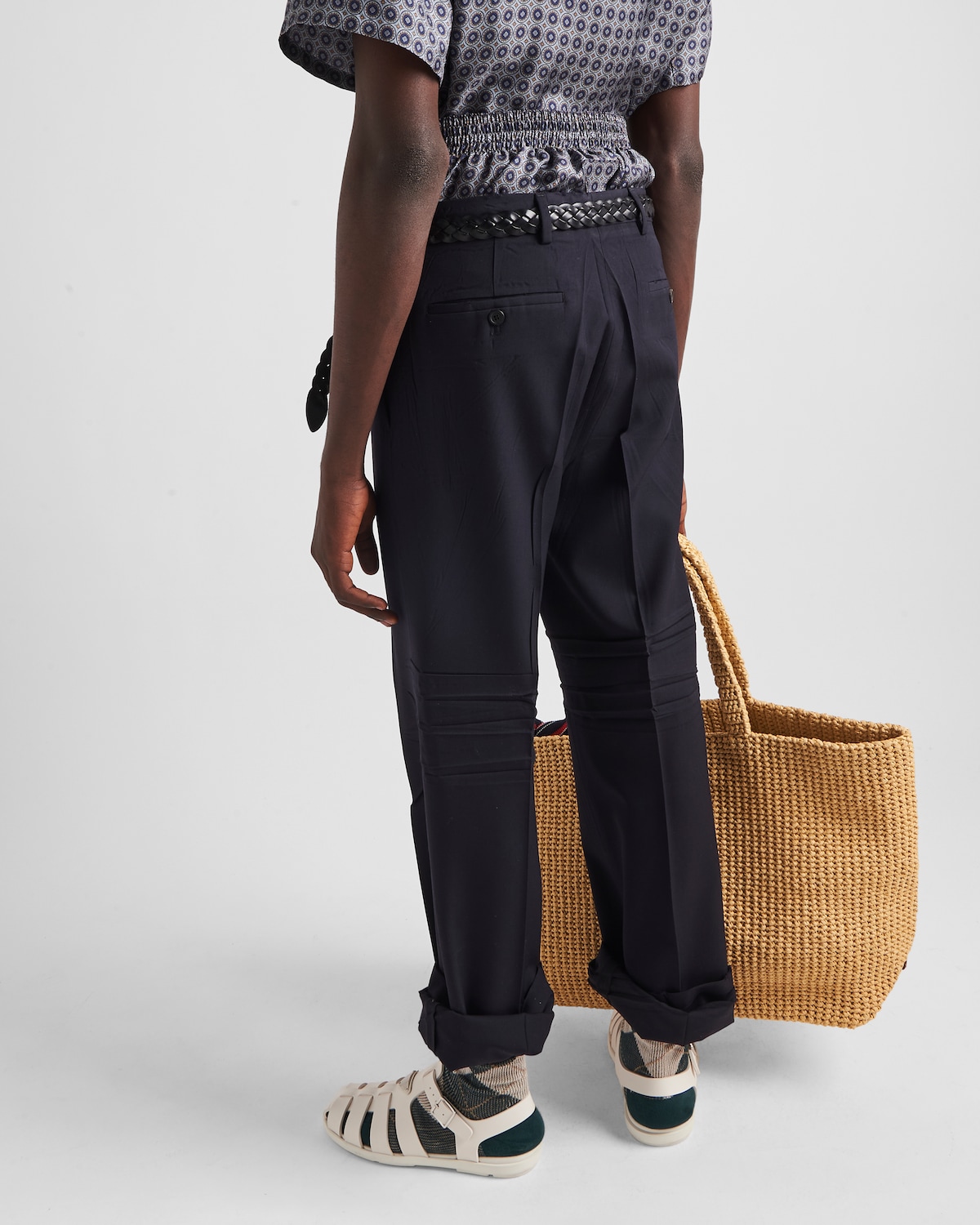 Navy Wool Pants | PRADA