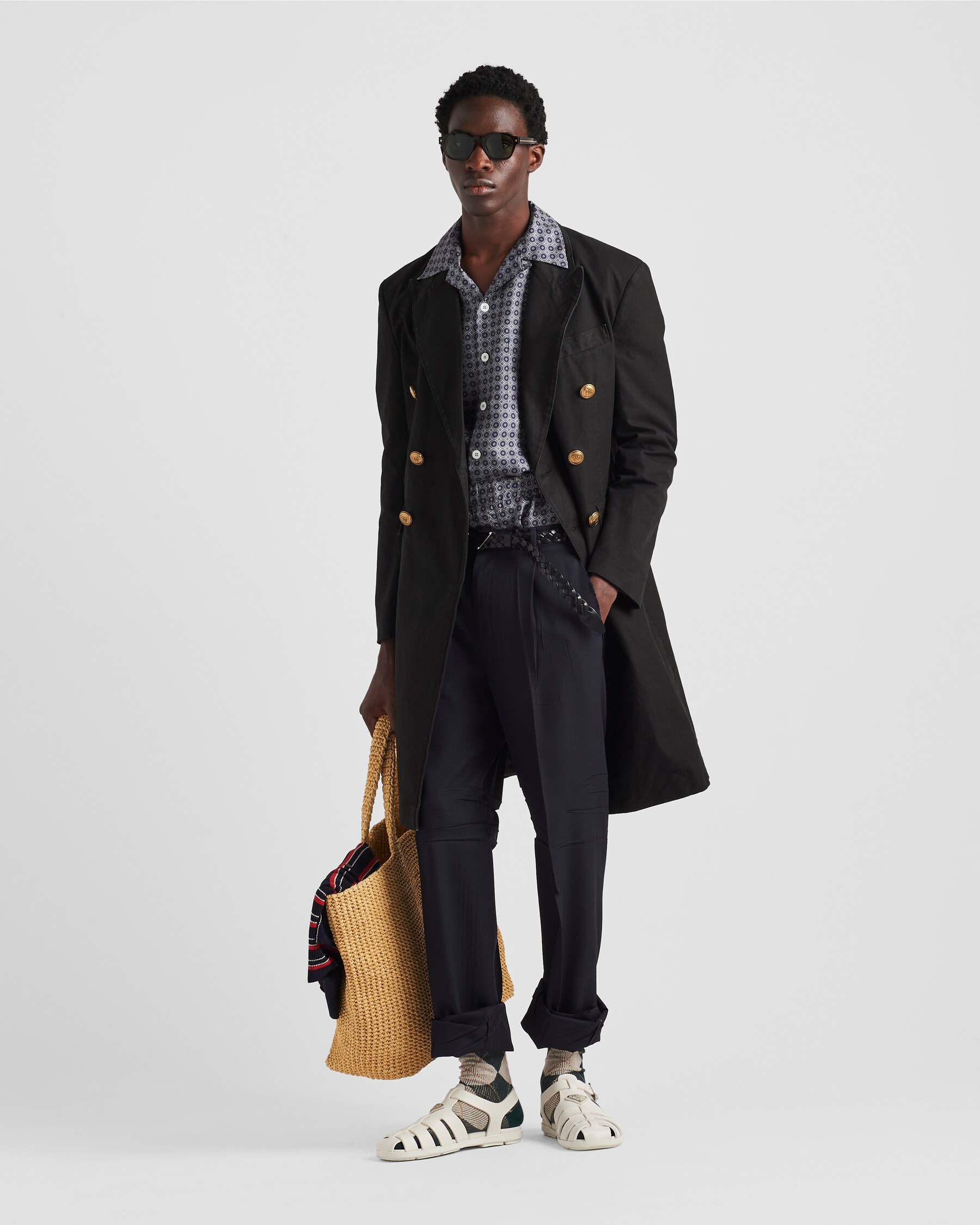 Navy Wool Pants | PRADA