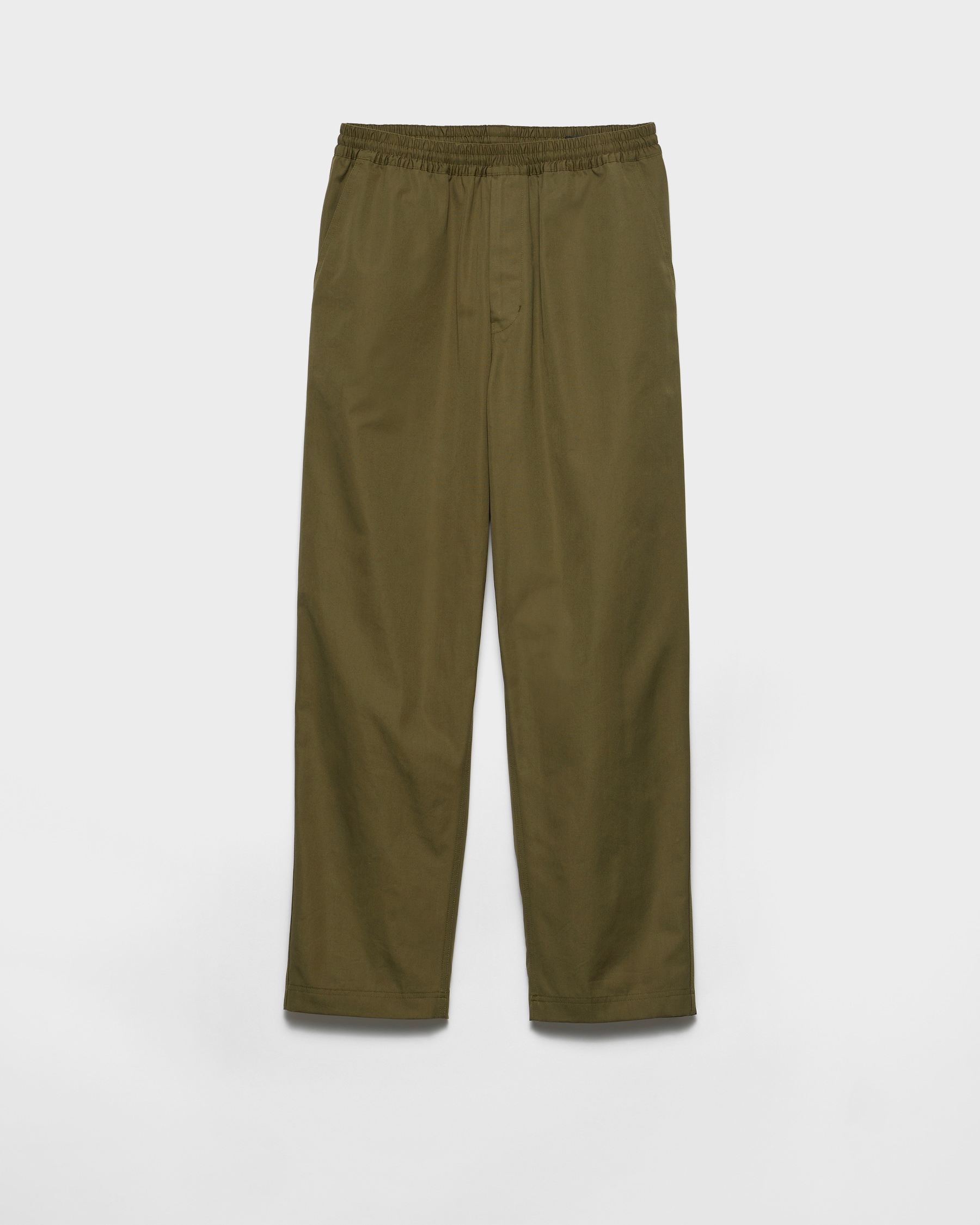 Pantalon En Coton Vert Forêt | PRADA - France