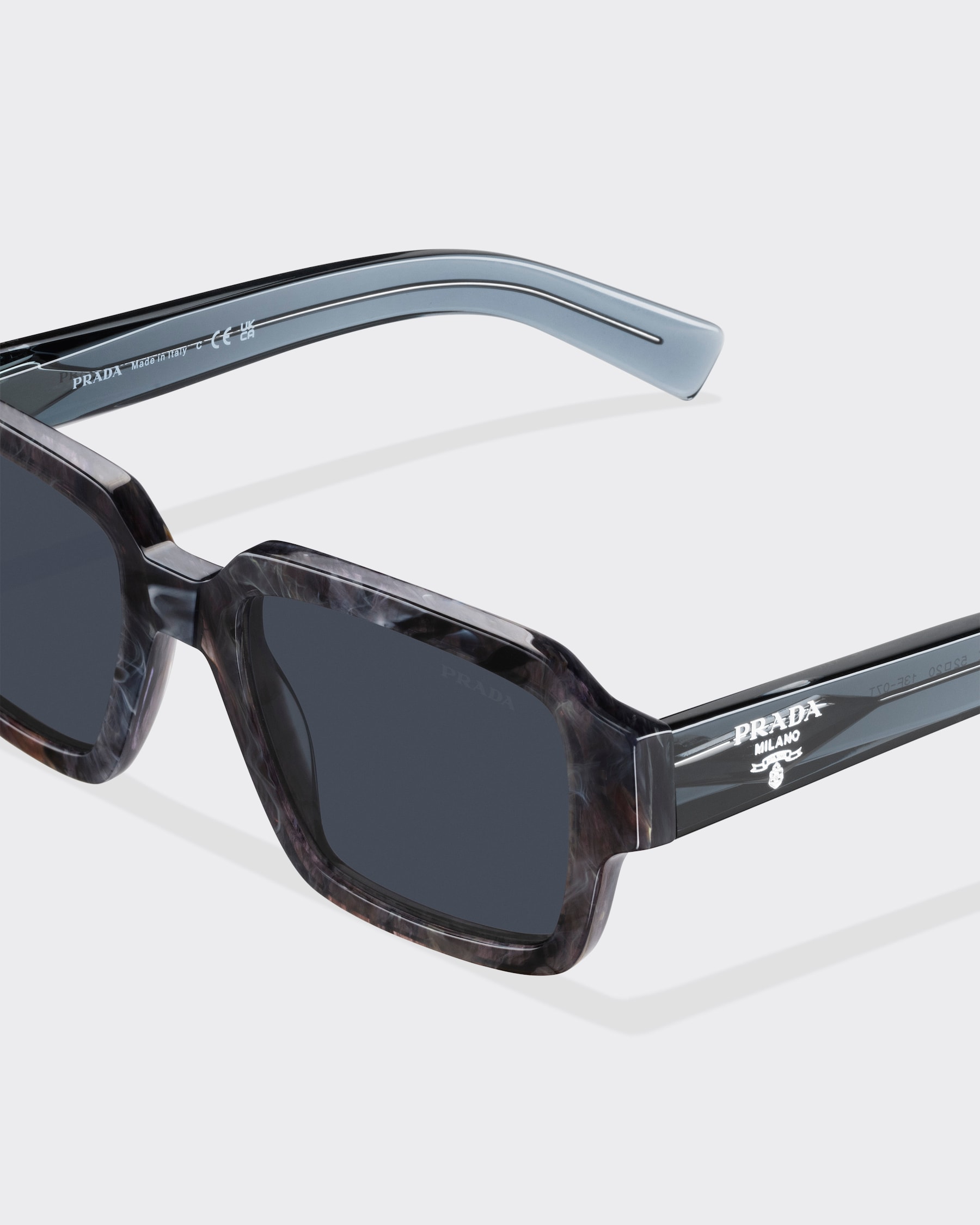 Graphite Crystal Lenses Sunglasses With Prada Logo | PRADA