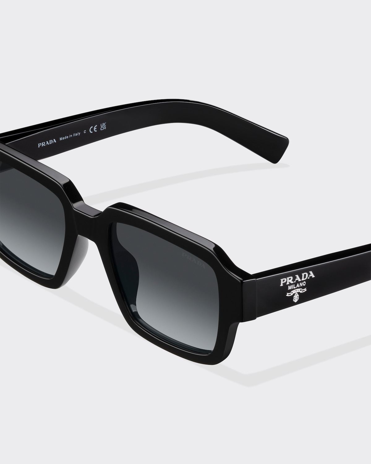Graphite Gradient Lenses Sunglasses With Prada Logo | PRADA