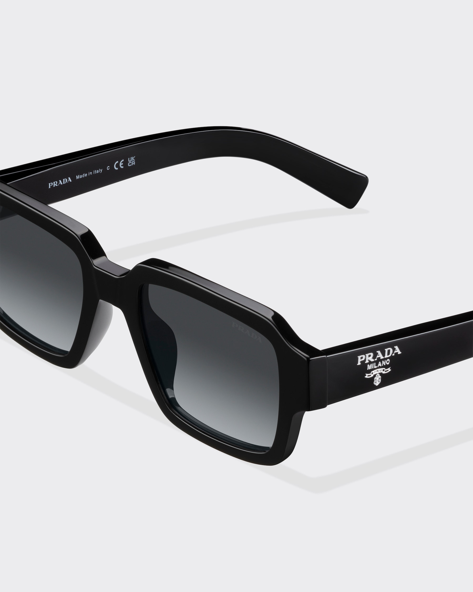 Graphite Gradient Lenses Sunglasses With Prada Logo | PRADA