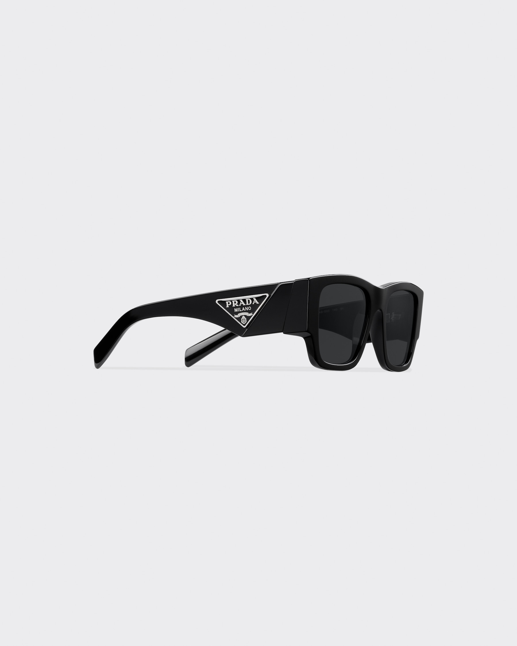 Slate Gray Lenses Sunglasses With Triangle Logo | PRADA