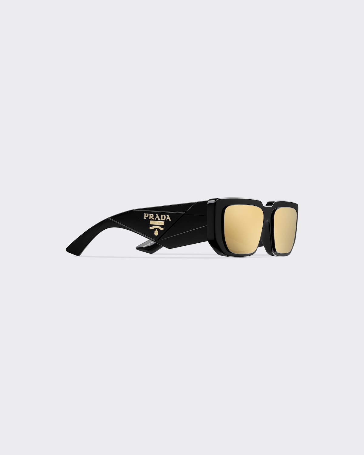 Mirrored Gold Lenses Sunglasses With Prada Logo | PRADA