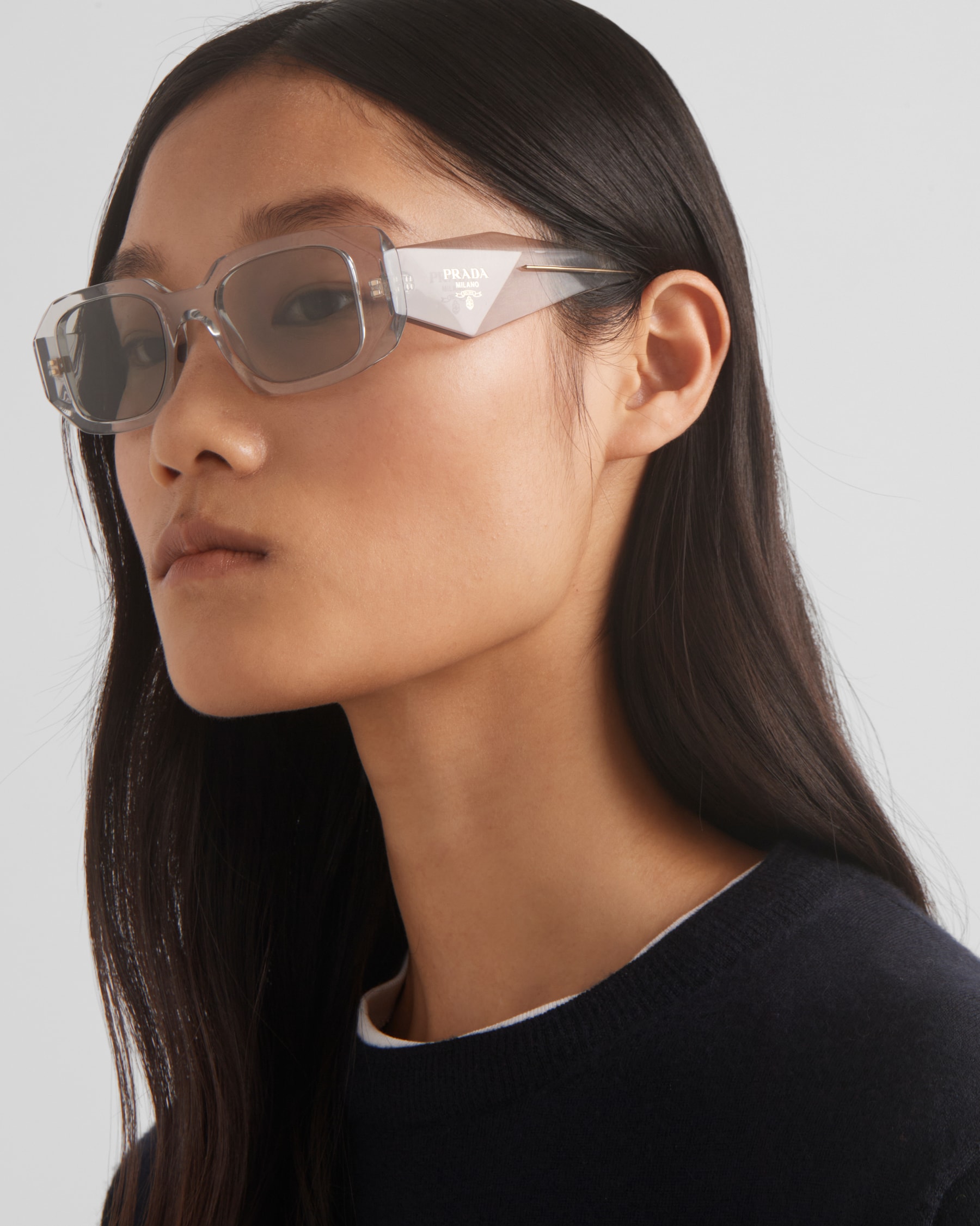 Light Gray Lenses Prada Symbole Sunglasses | PRADA