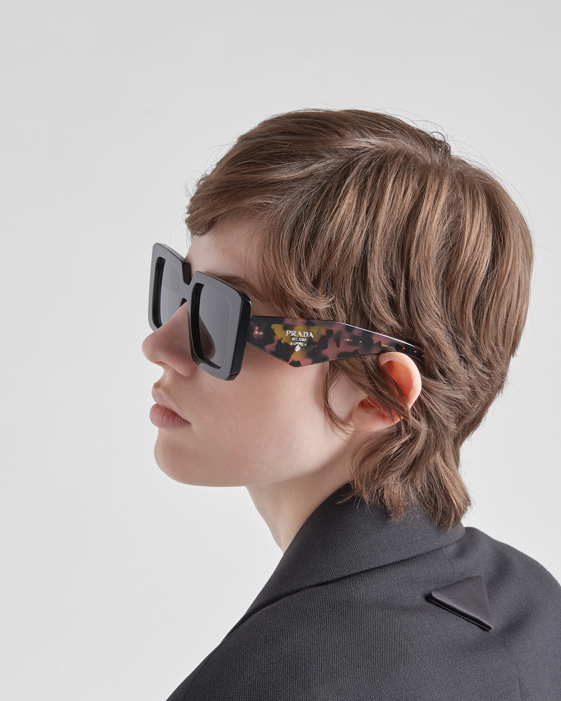 Slate Gray Lenses Sunglasses With Prada Logo | PRADA