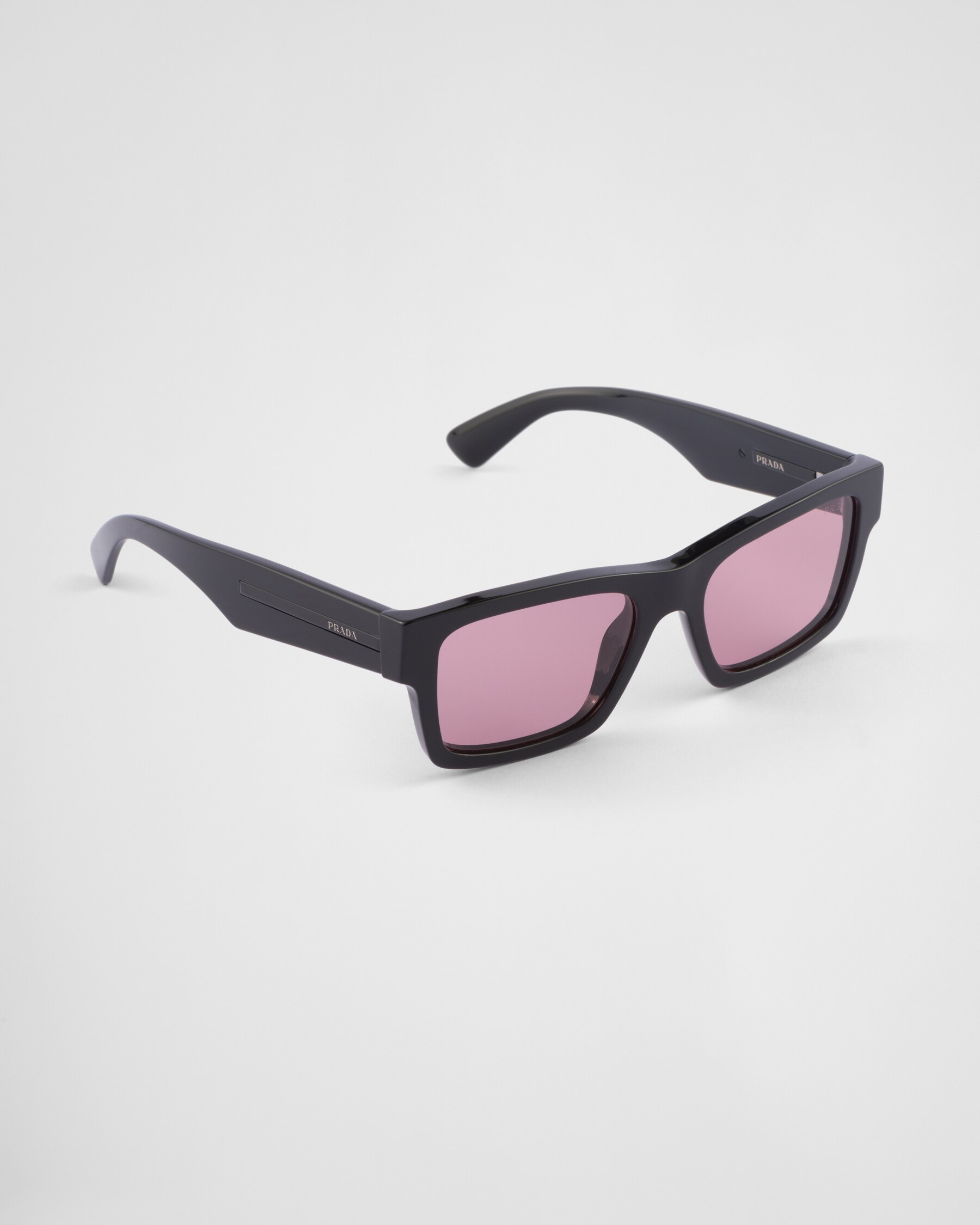 Fuchsia Lenses Sunglasses With Iconic Metal Plaque | PRADA