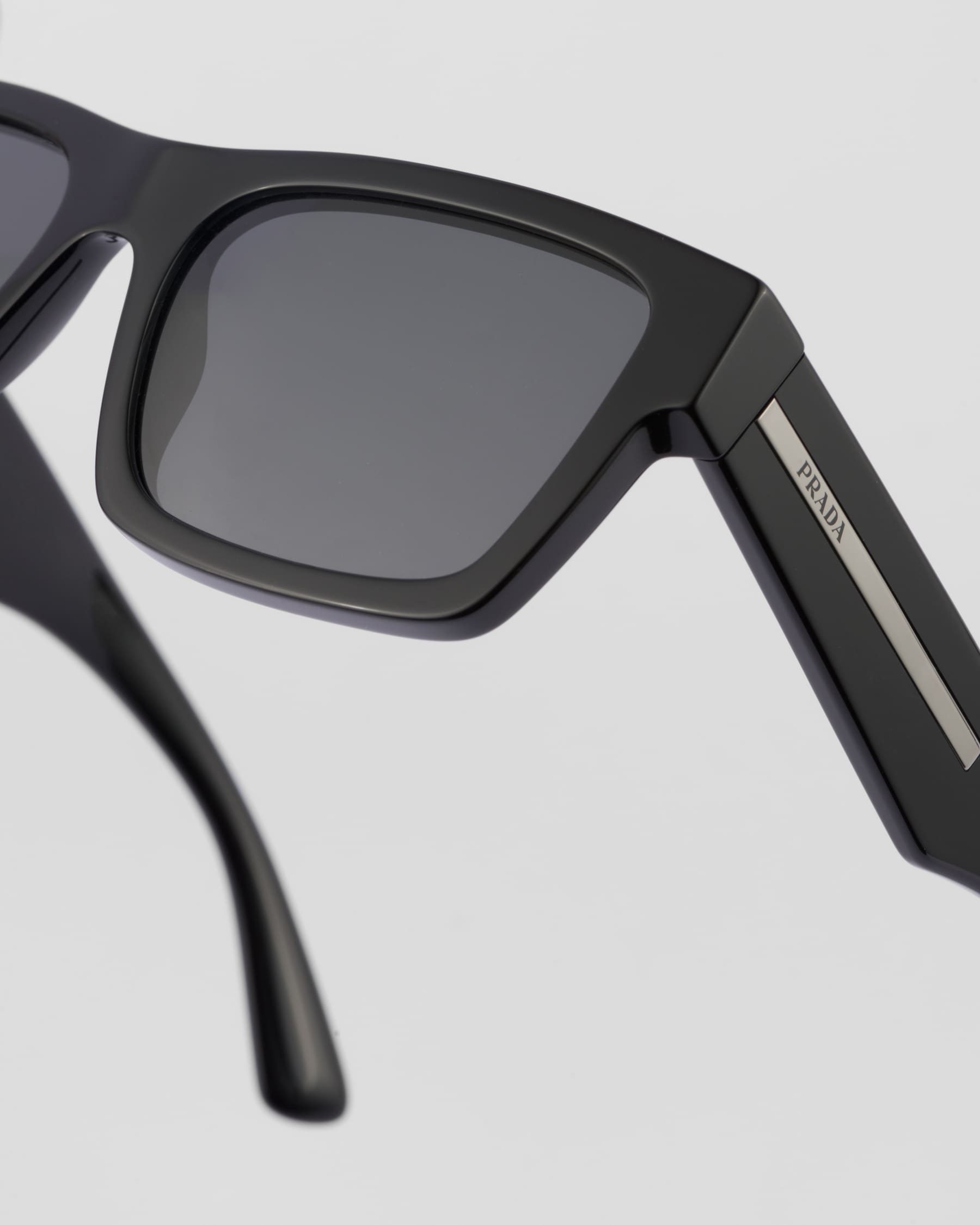Slate Gray Lenses Sunglasses With Iconic Metal Plaque | PRADA