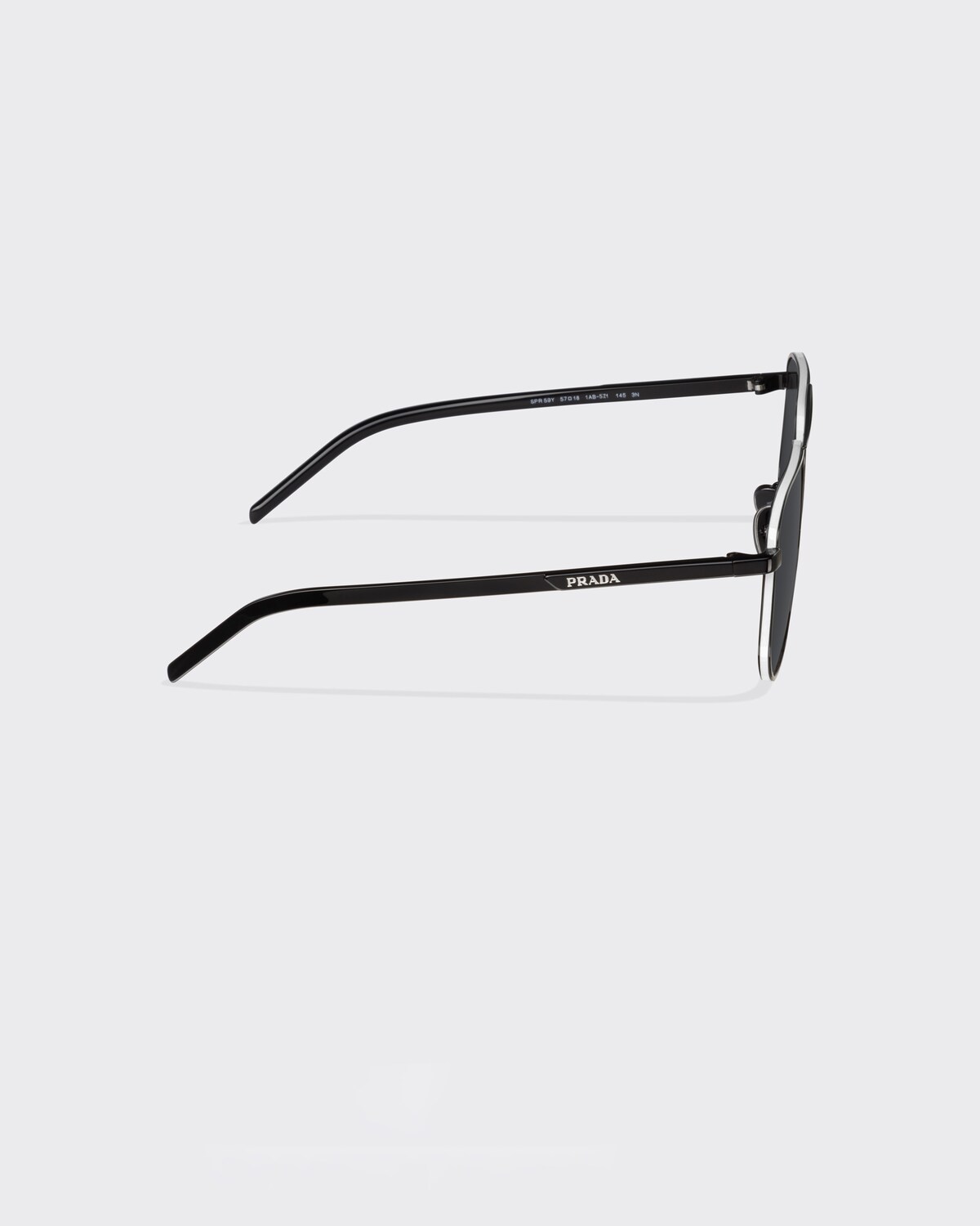 Polarized Black Lenses Sunglasses With Prada Logo | PRADA